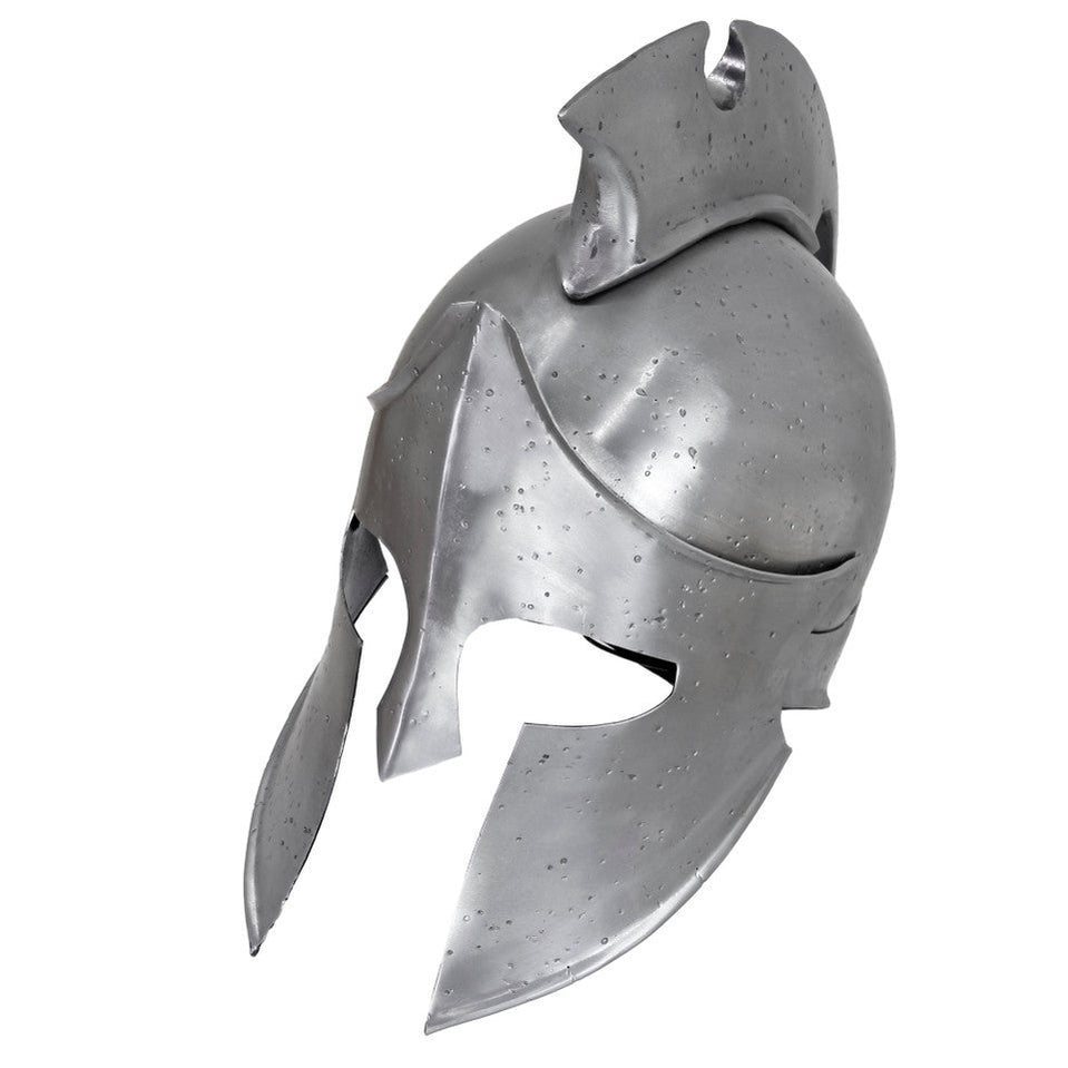 Aegis of Athena Greek Hoplite Battle-Scarred Helmet — Medieval Depot