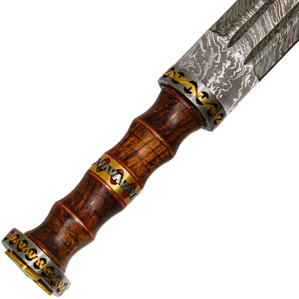 Ancient Conflict Roman Gladius Damascus Steel Sword — Medieval Depot