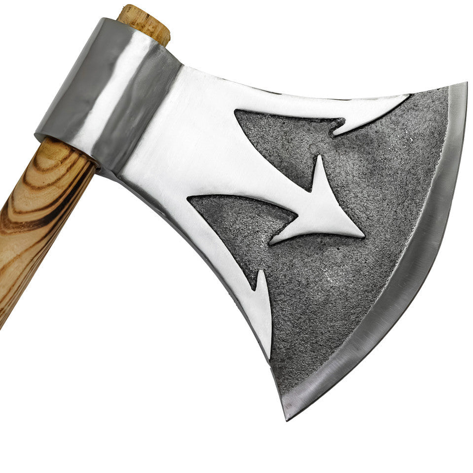 Briny Deep Trident Forged Large Two Handed Axe — Medieval Depot