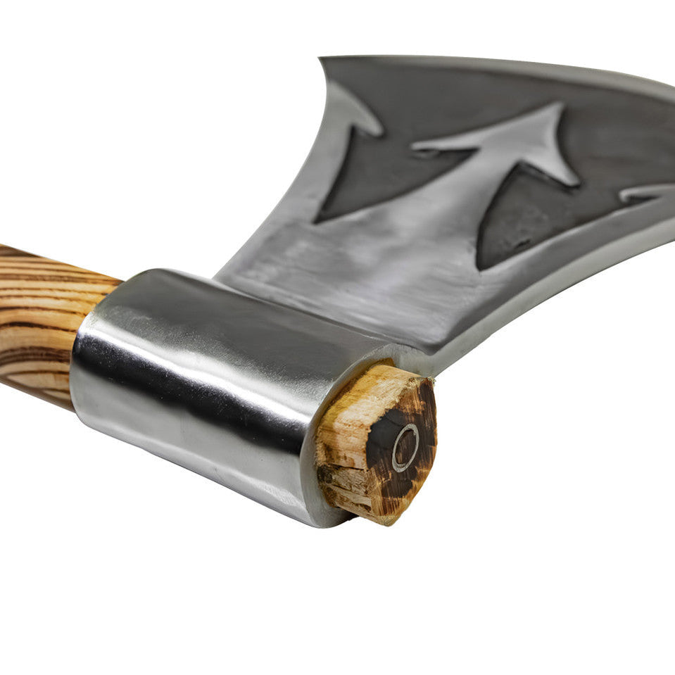 Briny Deep Trident Forged Large Two Handed Axe — Medieval Depot