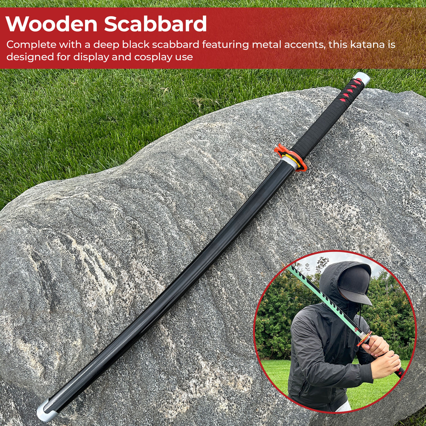 Tanjiro Kamado Demon Slayer Flame Guard Nichirin Katana Sword ...