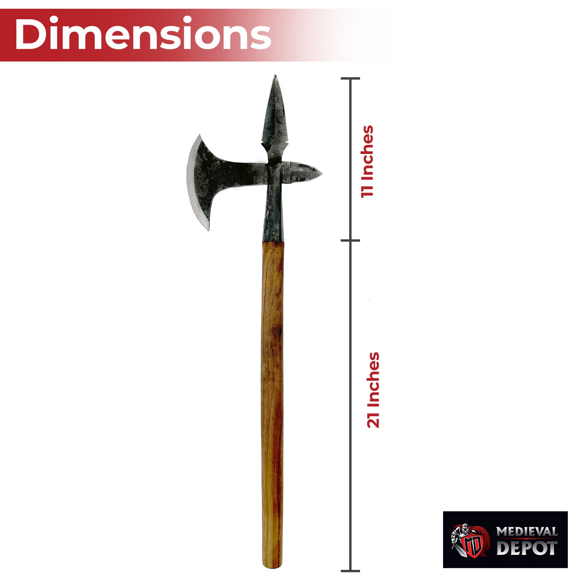 Elite Medieval Cavalry Hand Forged Battle Axe — Medieval Depot