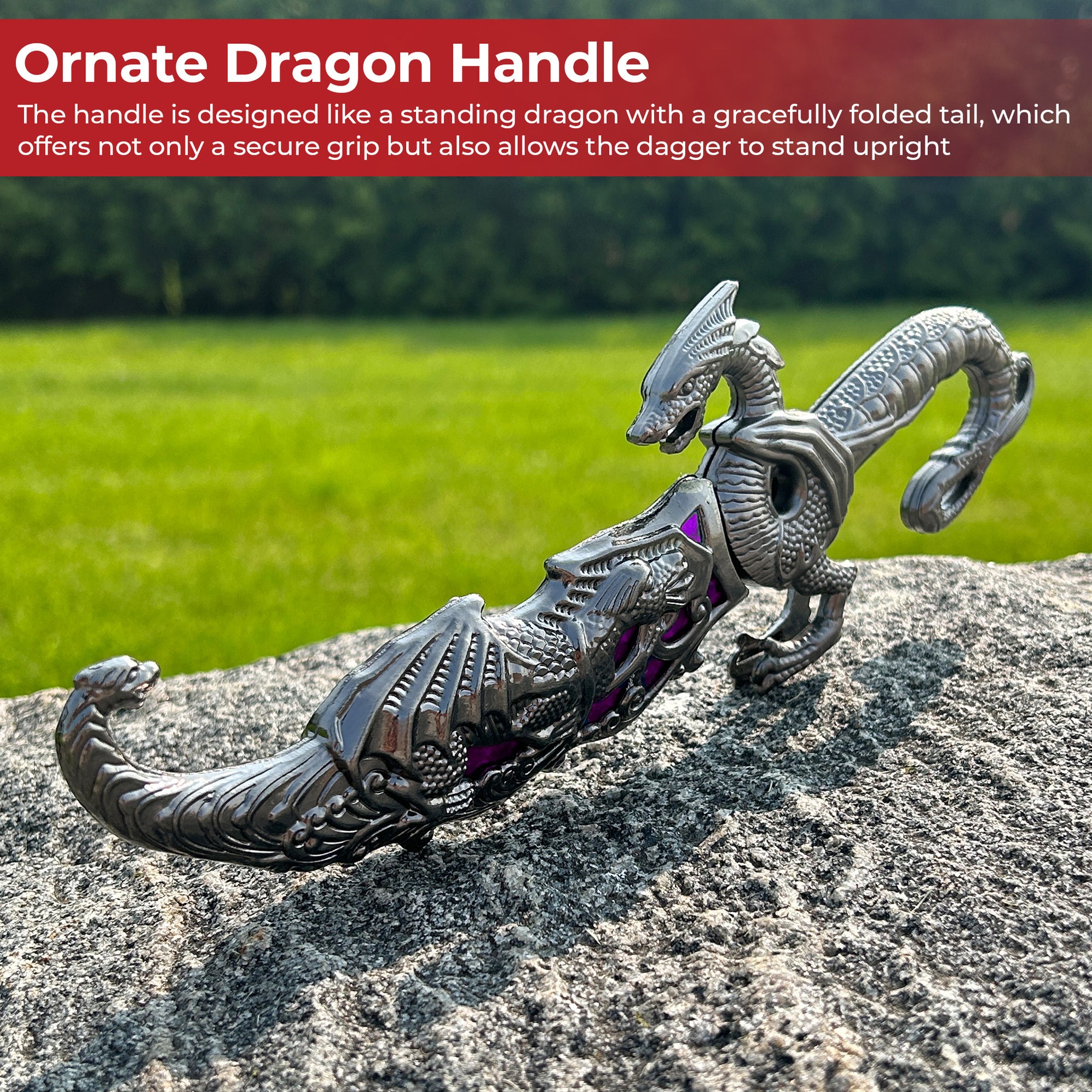 Enchanted Twilight Purple Dragon Dagger — Medieval Depot