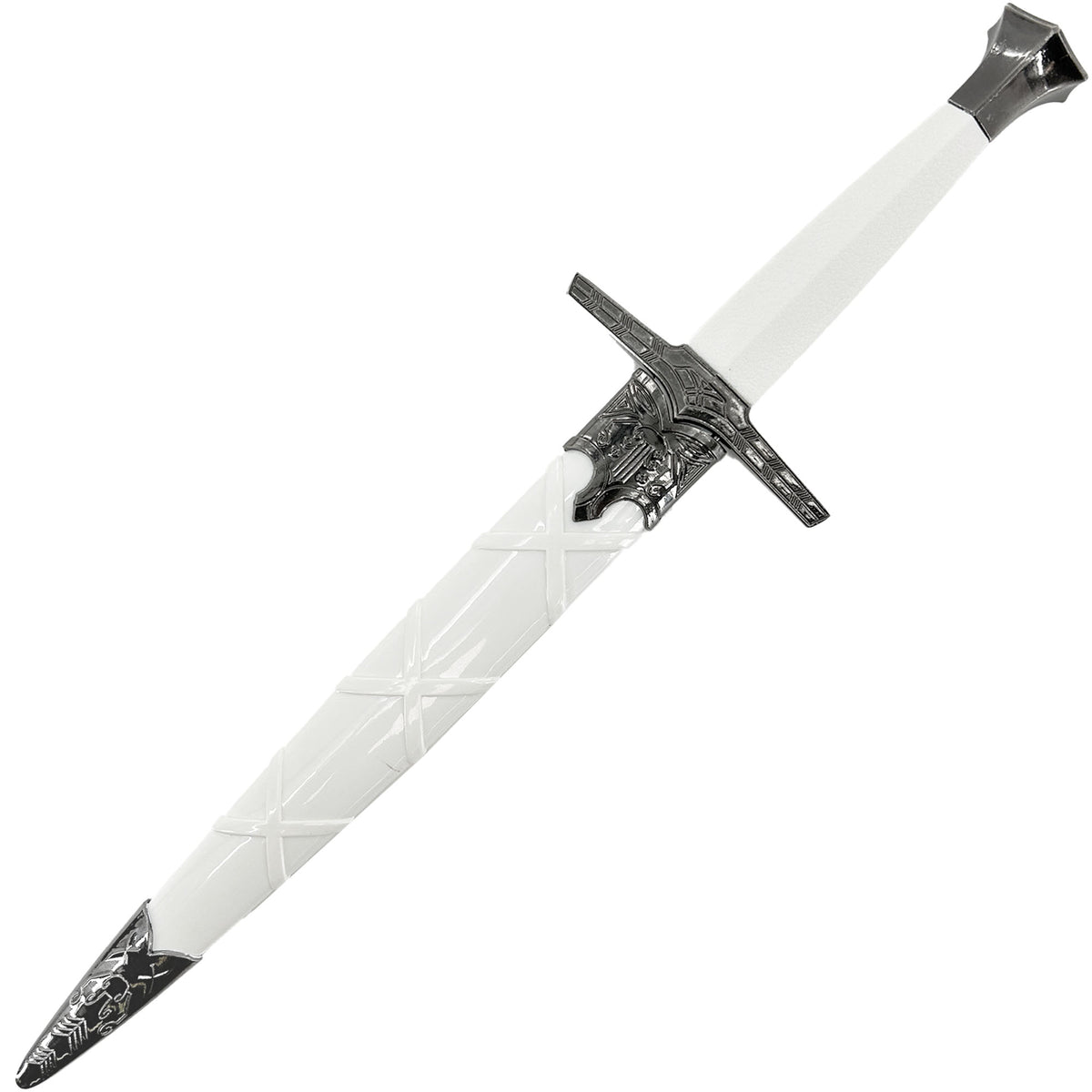 Enchanting Ivory Exquisite White Hexagon Handle Dagger with Metal Fitt ...
