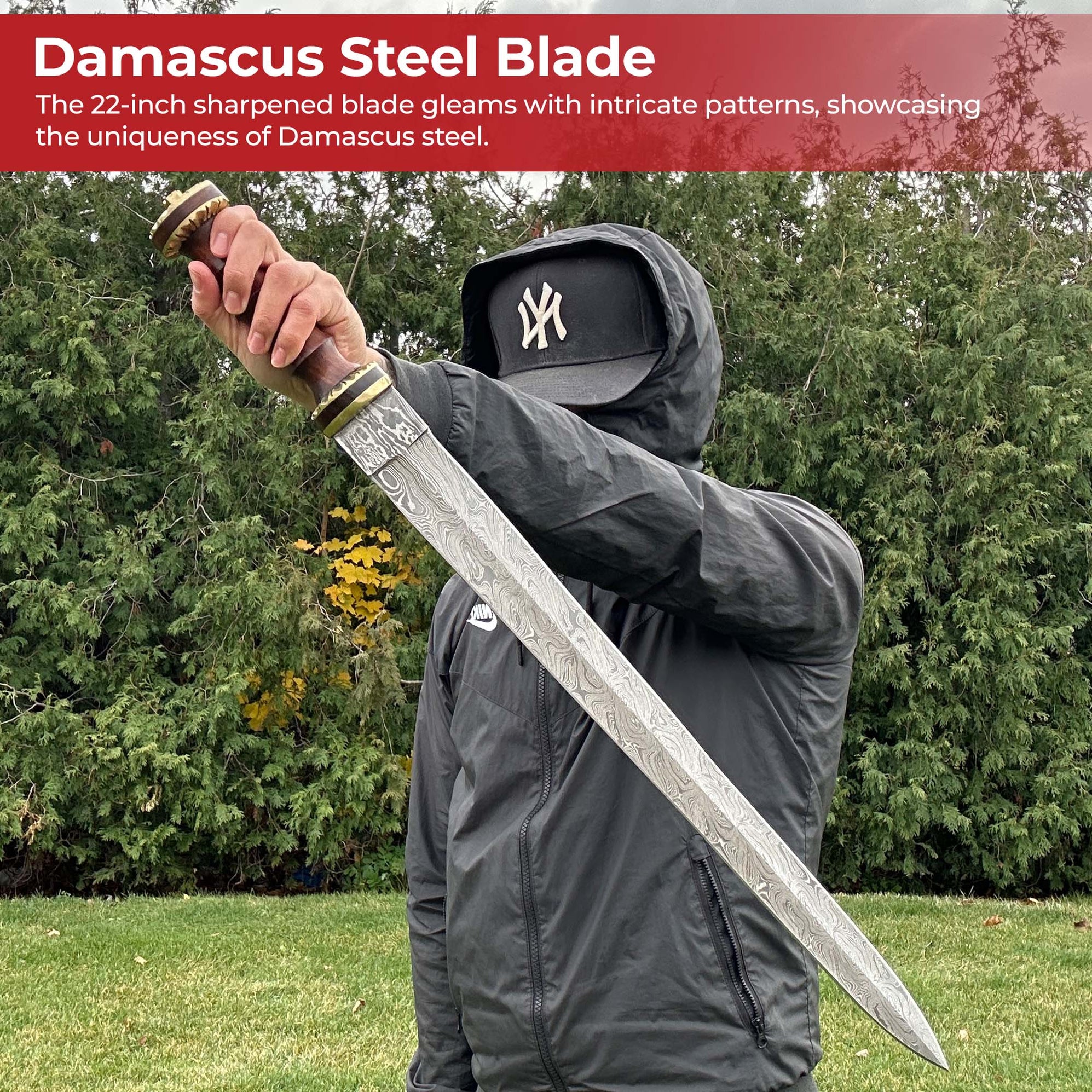 Damascus Steel Roman Gladius Sword — Medieval Depot