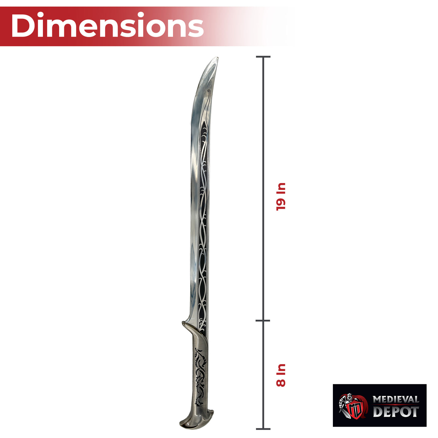 Fantasy Movie Replica Elven King Sword Velvet Sheath Included ...