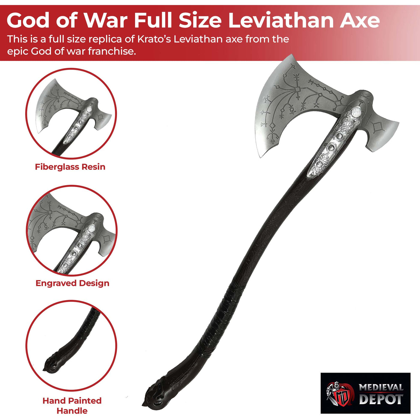 God of War Full Size Leviathan axe — Medieval Depot
