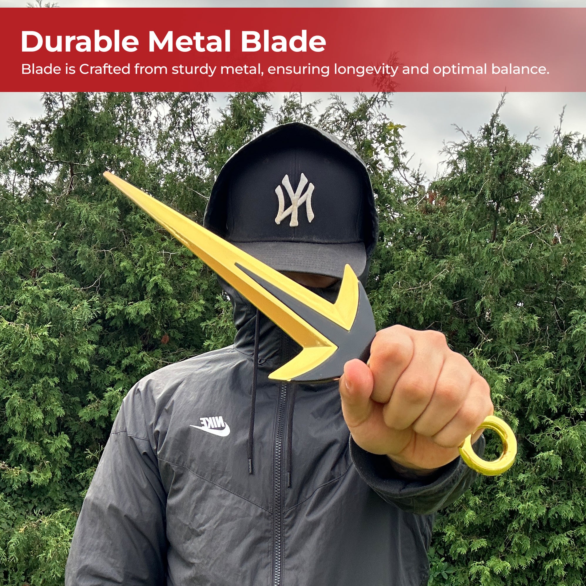 Naruto Golden Dragon Minato Tri Point Kunai Knife — Medieval Depot