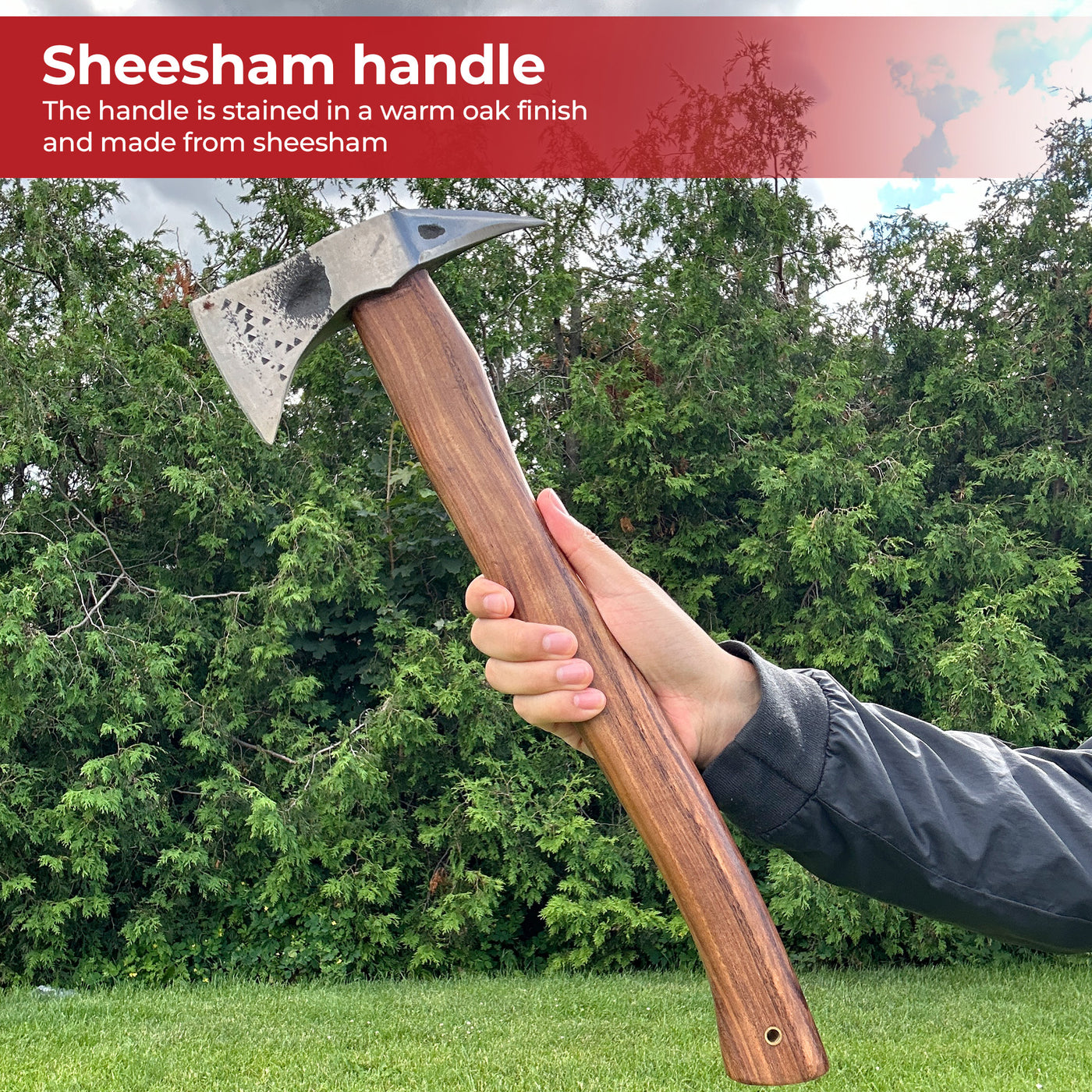 Hand Forged Fire Warden Pickaxe Hatchet — Medieval Depot