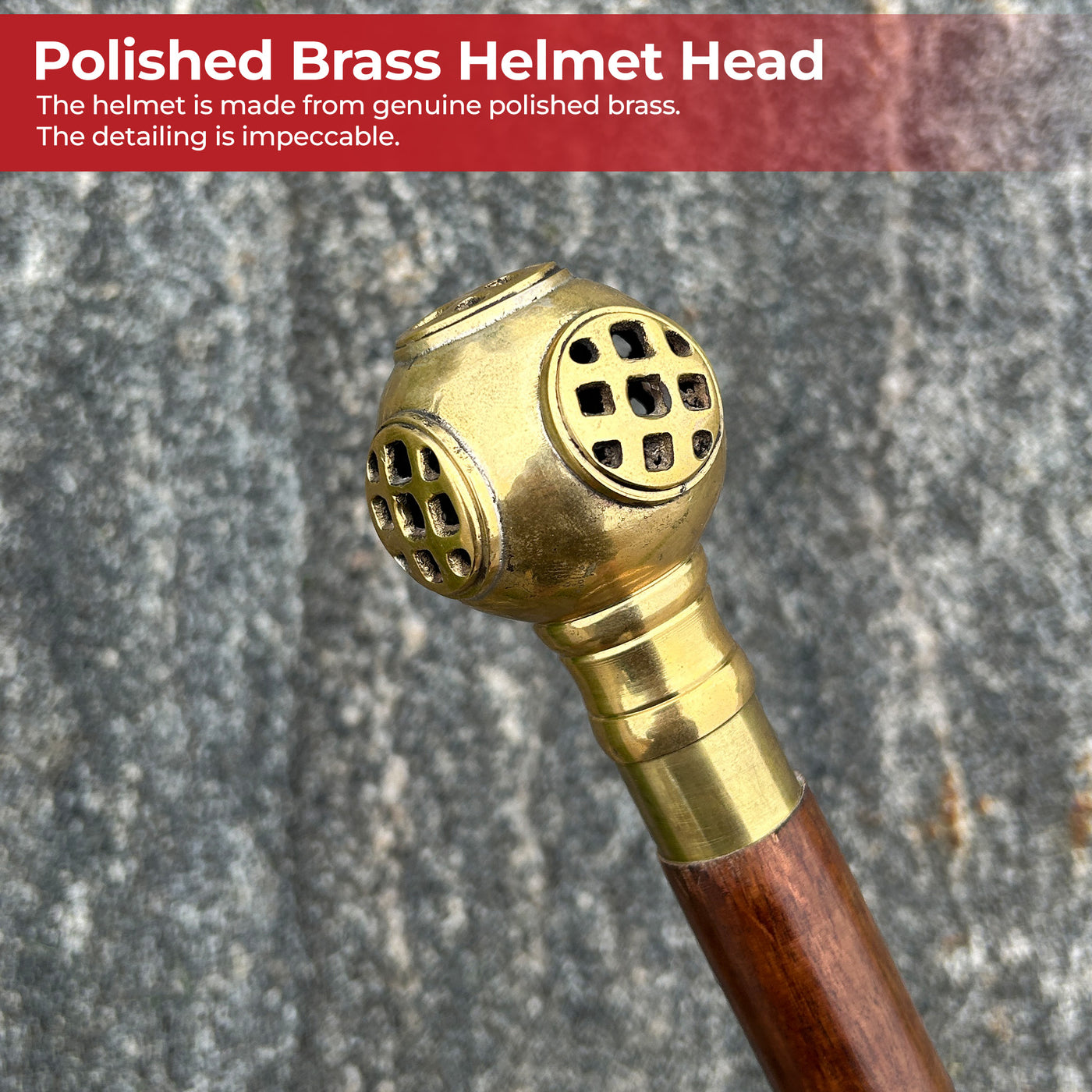Handmade Divemaster Gentlemans Walking Cane — Medieval Depot