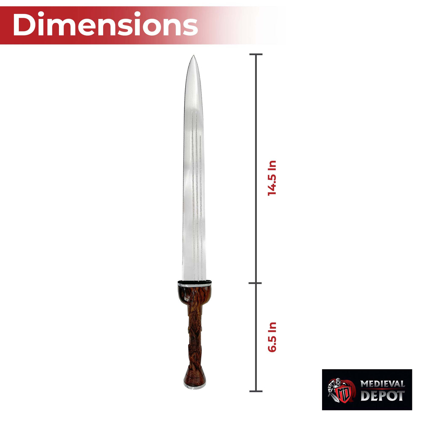 Handforged Scottish Dirk Short Sword with carved Rosewood handle ...