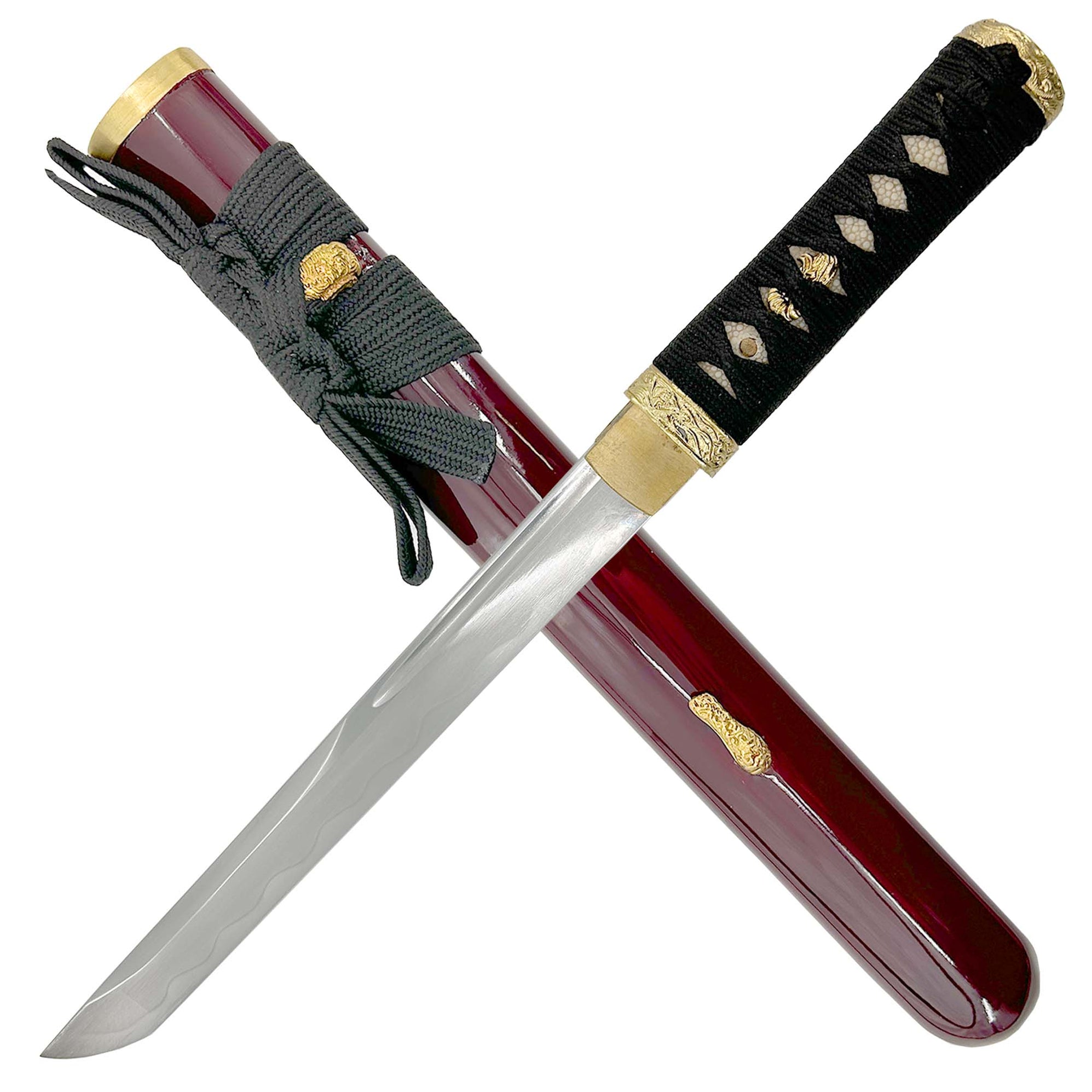 Japanese Tanto Dagger Burgundy Edition — Medieval Depot
