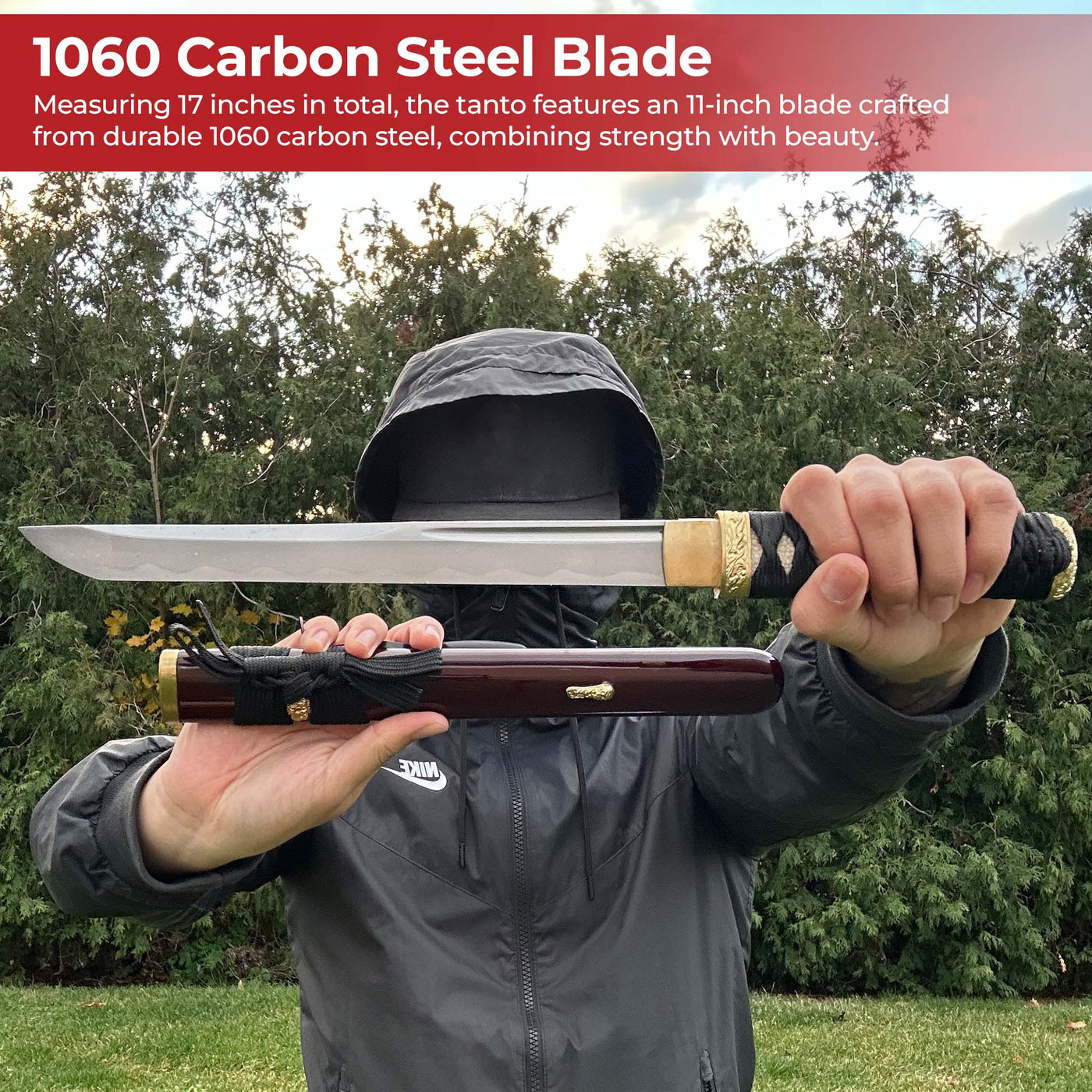 Japanese Tanto Dagger Burgundy Edition — Medieval Depot
