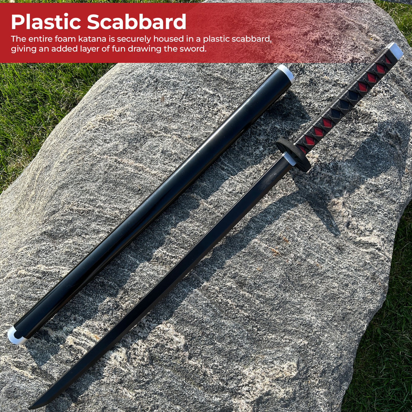 Kamado Tanjiro Demon Slayer Foam Katana Sword With Scabbard — Medieval ...
