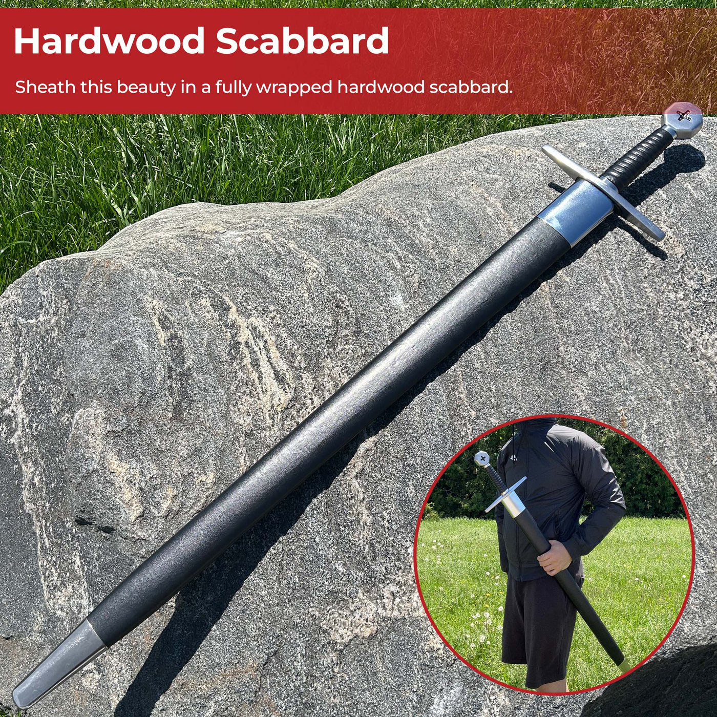 Knights Templar Long Sword Carbon Steel — Medieval Depot