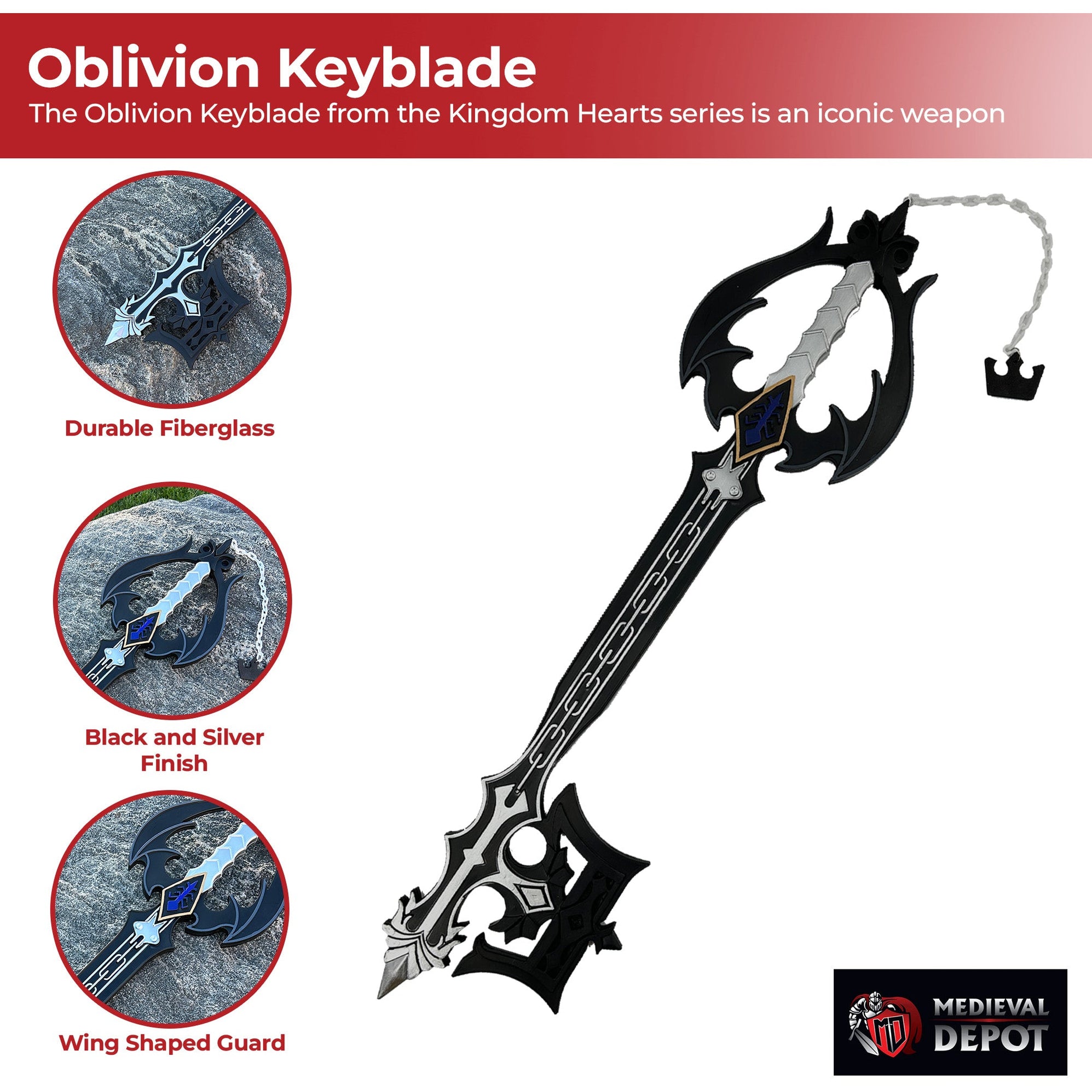 Kingdom Hearts Foam Oblivion Keyblade — Medieval Depot