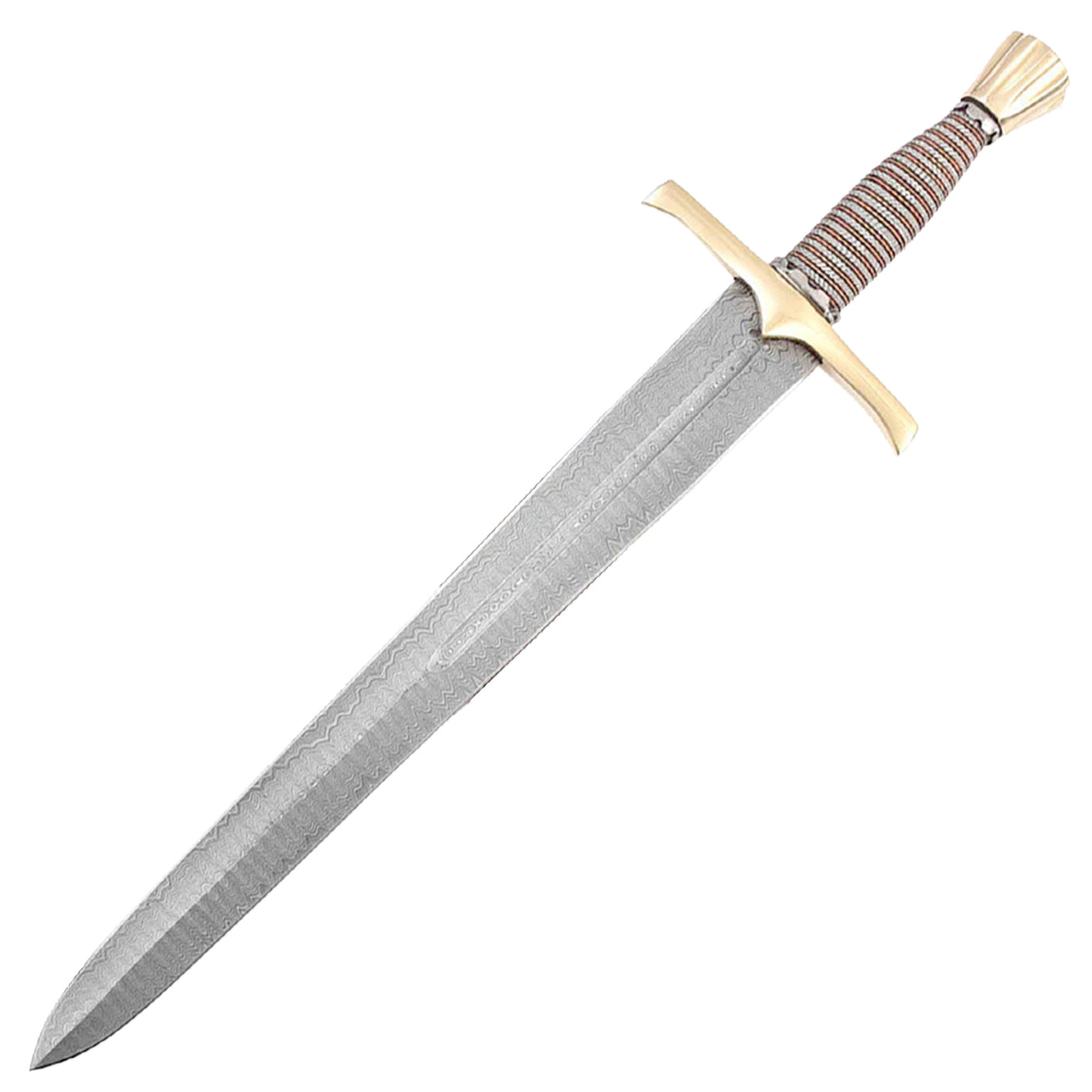 Lay Waste Damascus Steel Medieval Short Sword — Medieval Depot