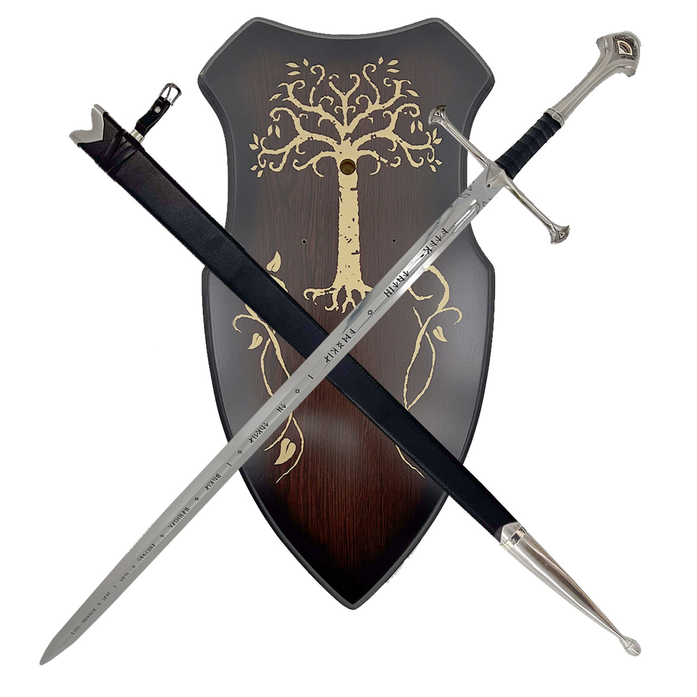 Lord of the Rings Anduril Sword of Aragorn with Plaque & Scabbard ...