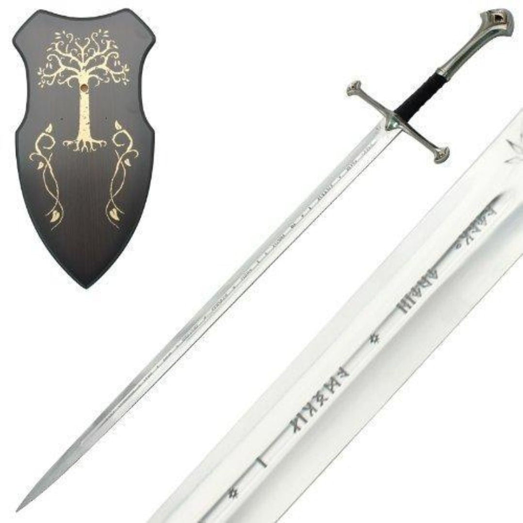 Lord of the Rings Anduril Sword of Aragorn with Plaque & Scabbard ...