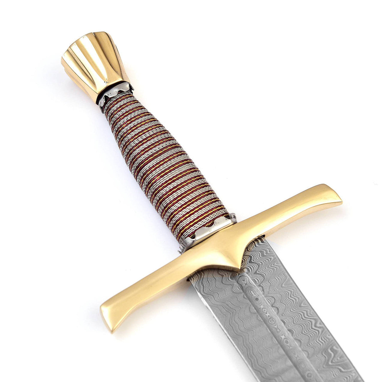 Lay Waste Damascus Steel Medieval Short Sword — Medieval Depot