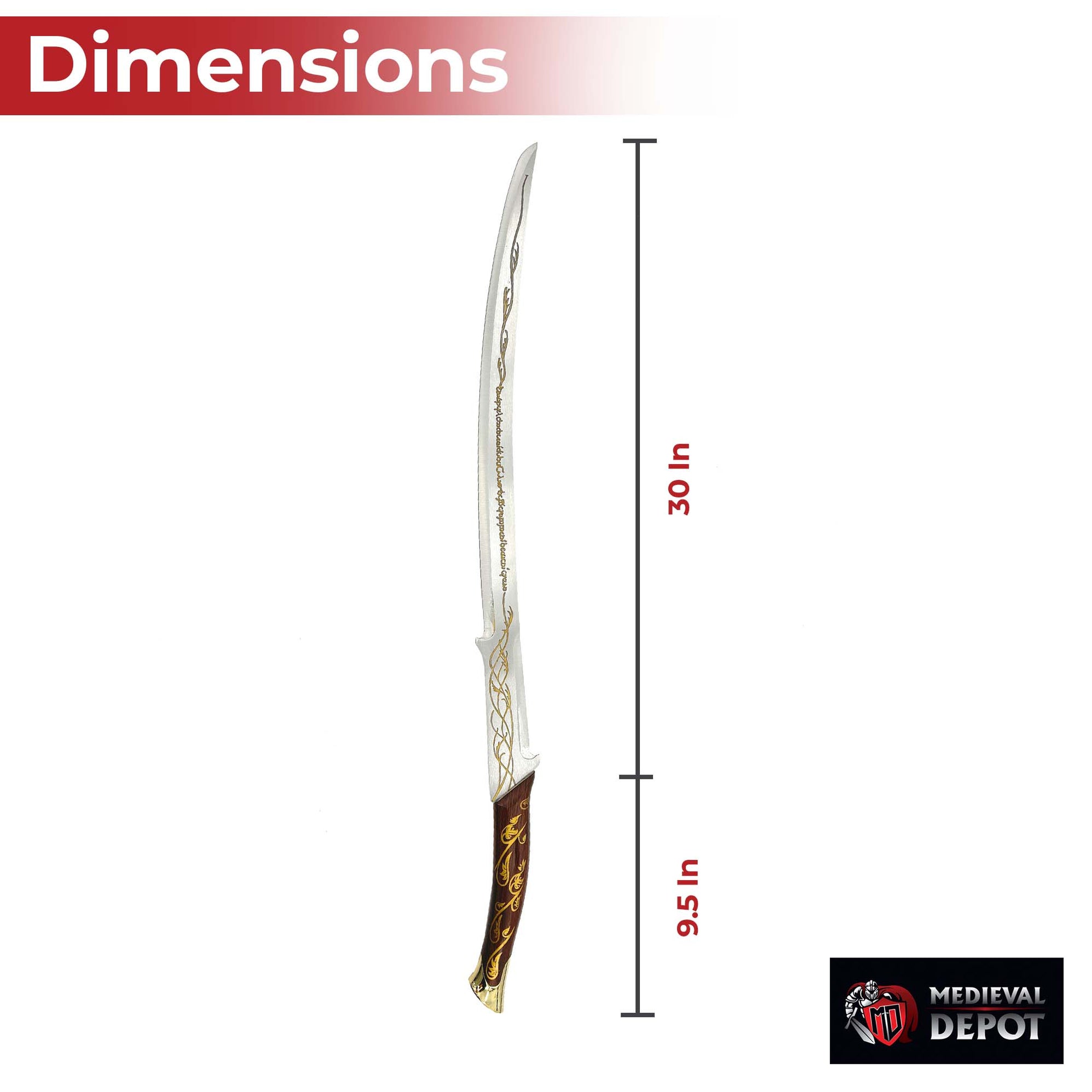 Mystical Elven Fantasy Scimitar Sword Replica — Medieval Depot