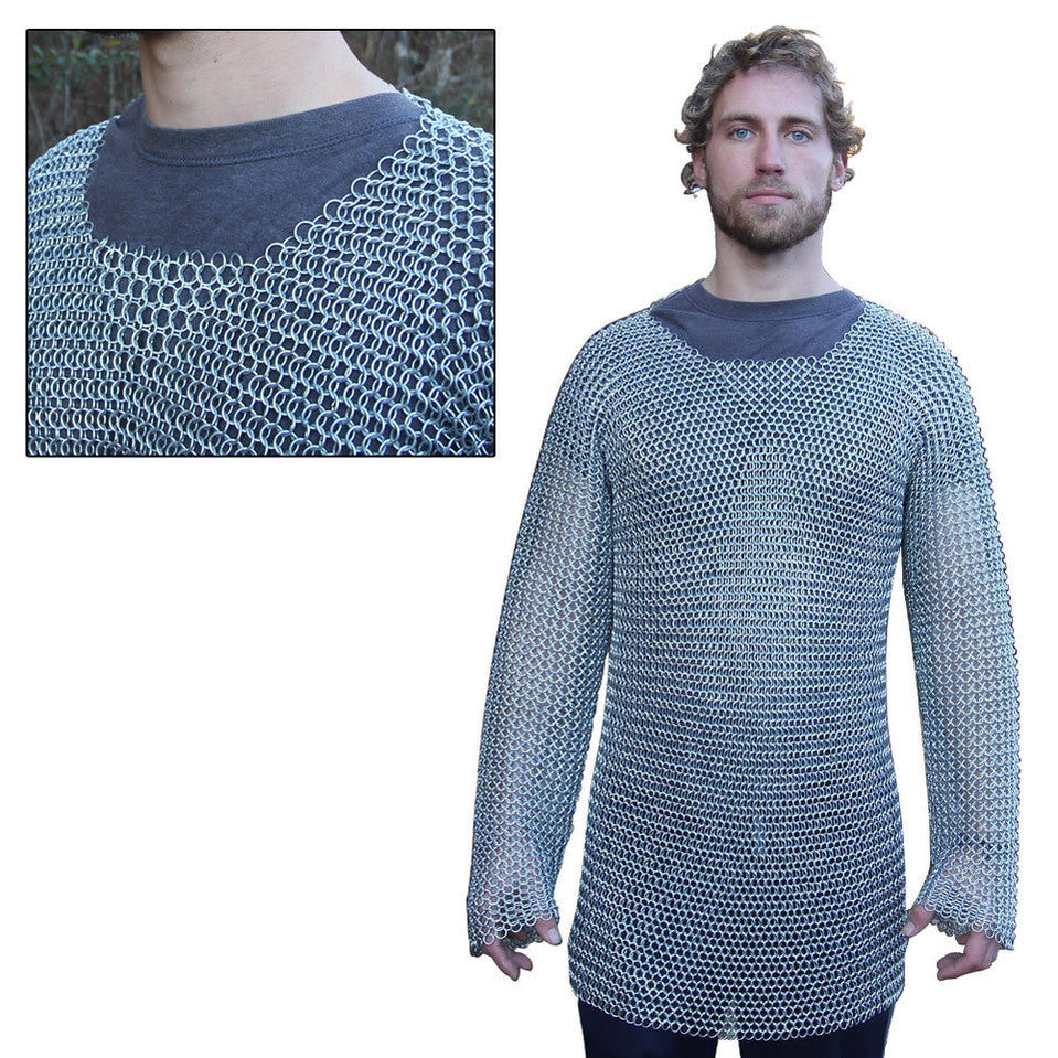 Medieval Knights Full Sleeve Hauberk Chainmail Large — Medieval Depot