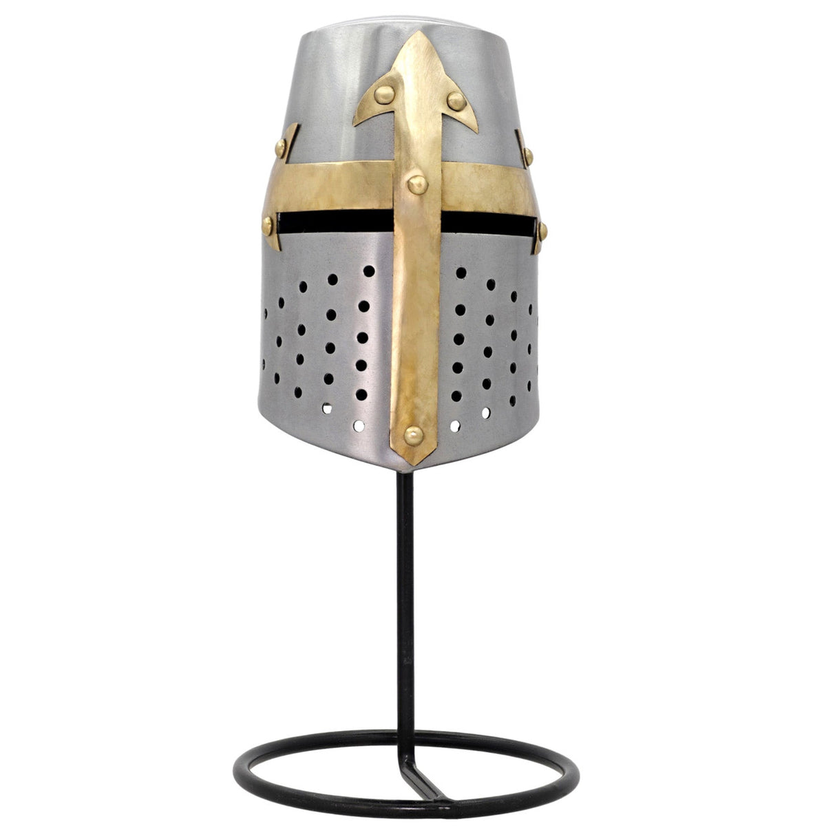 Miniature Templar Crusader Great Helmet Display With Stand — Medieval Depot
