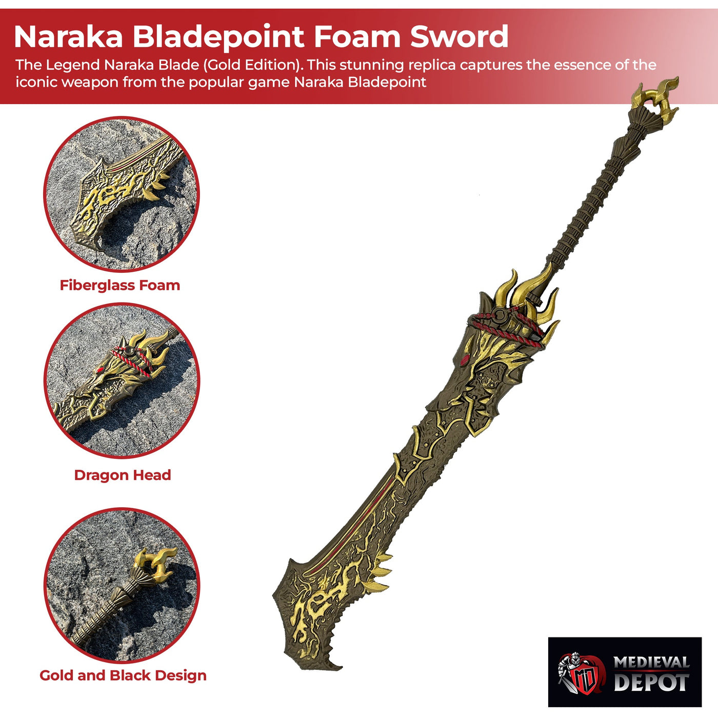 Naraka Bladepoint Foam Sword The Legend Naraka Blade Gold Edition ...