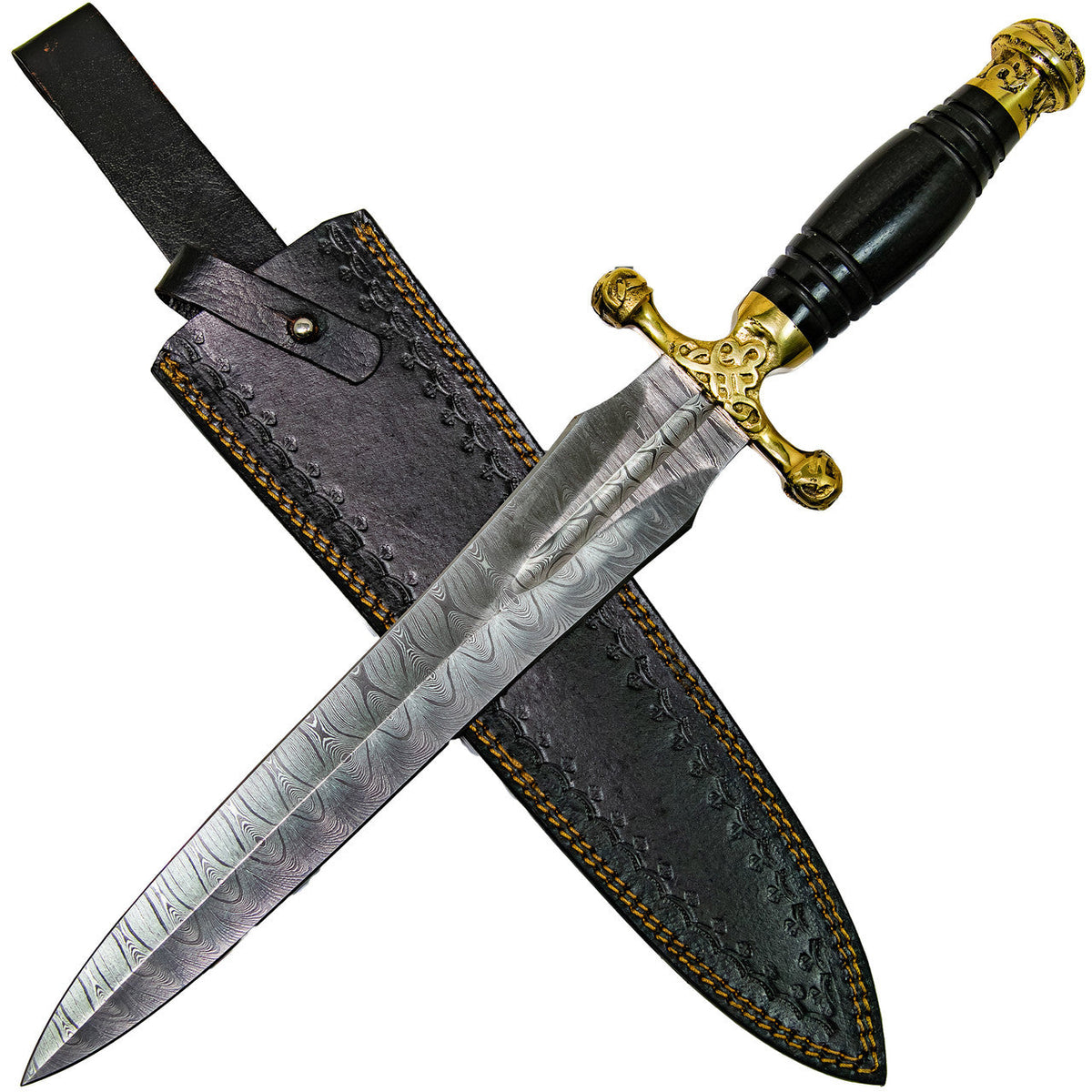 Noble Strategist Hand Forged Damascus Steel Viking Dagger — Medieval Depot