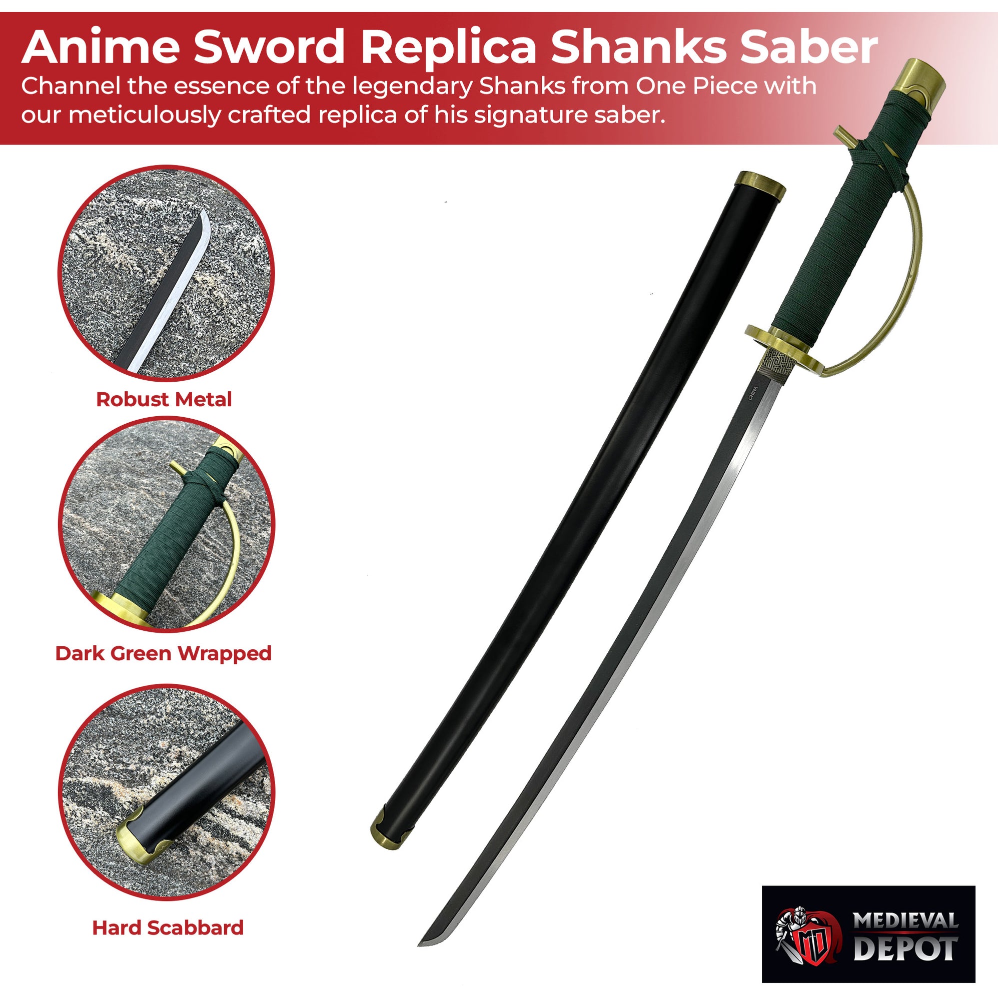 One Piece Anime Sword Replica Shanks Saber — Medieval Depot