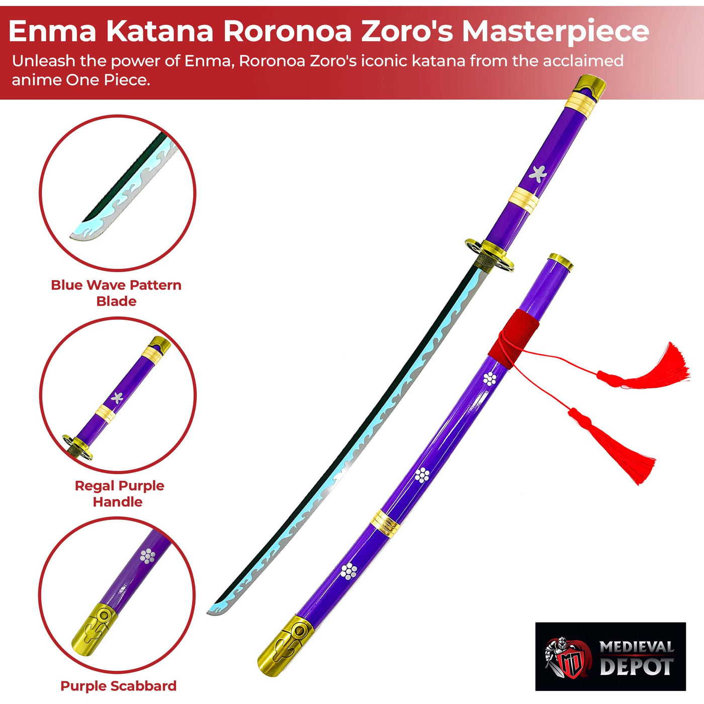 One Piece Enma Katana Roronoa Zoro's Masterpiece — Medieval Depot