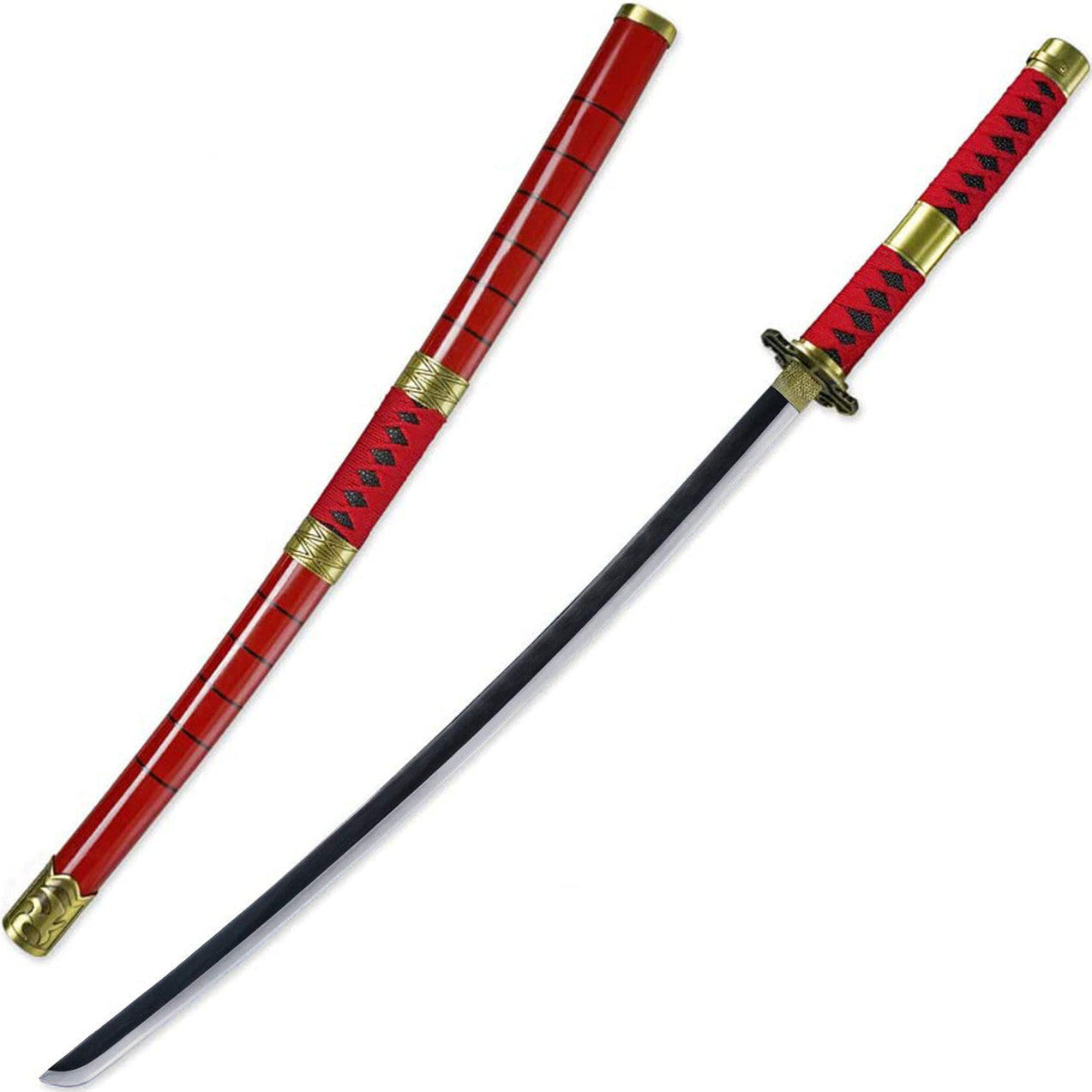 One piece Zoro Sandai Kitetsu silver edge Katana Sword — Medieval Depot