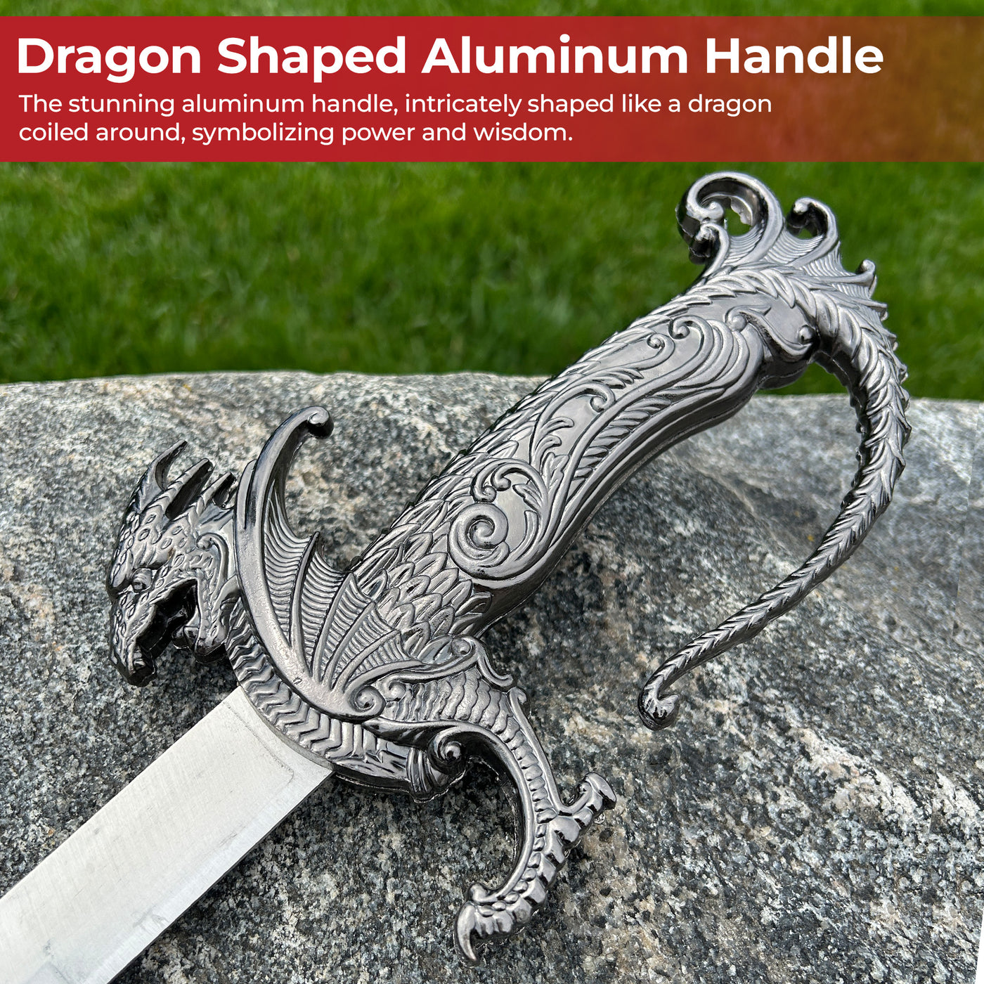 Ornate Dragon Handle Chinese Saber Sword — Medieval Depot