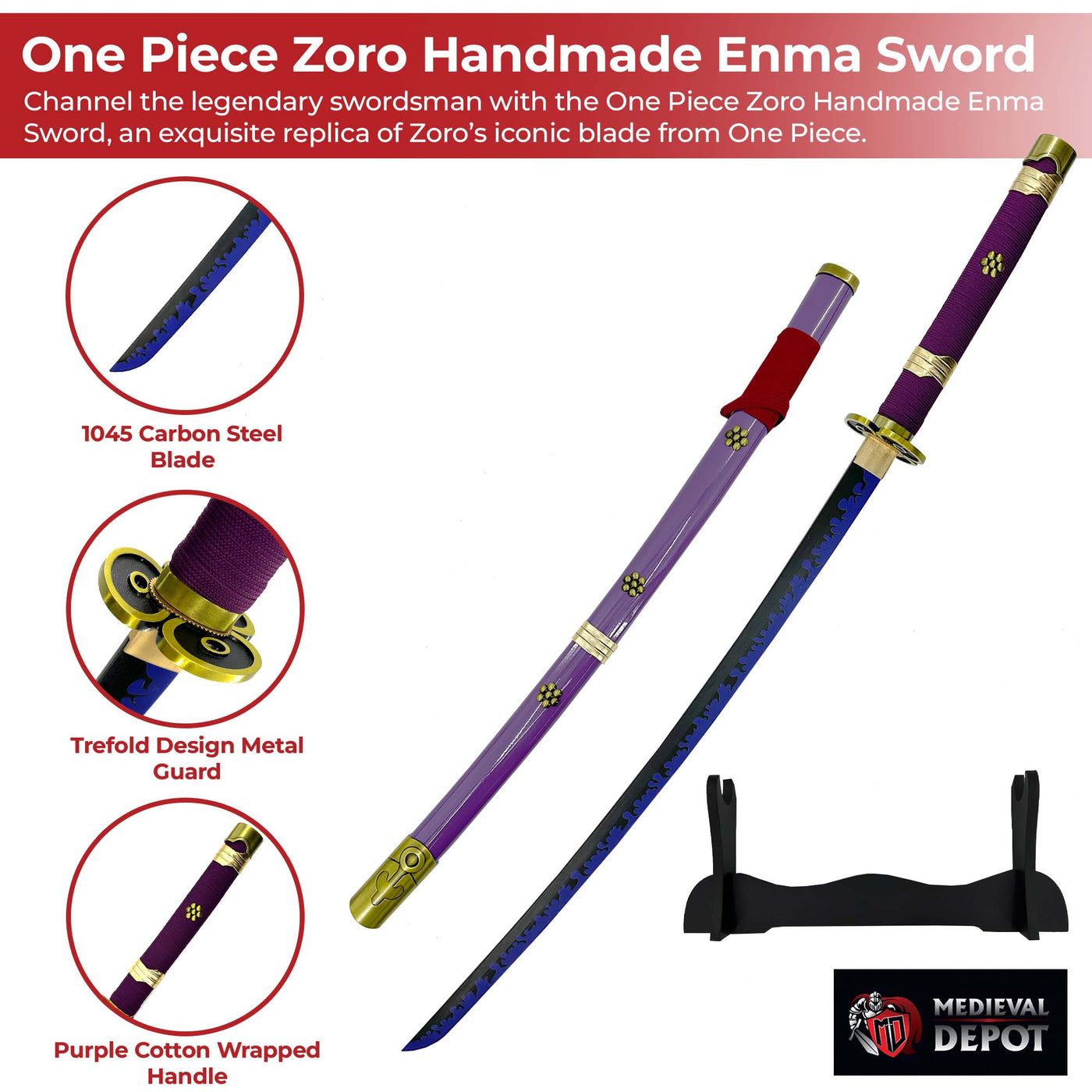 One Piece Zoro Handmade Enma Sword — Medieval Depot
