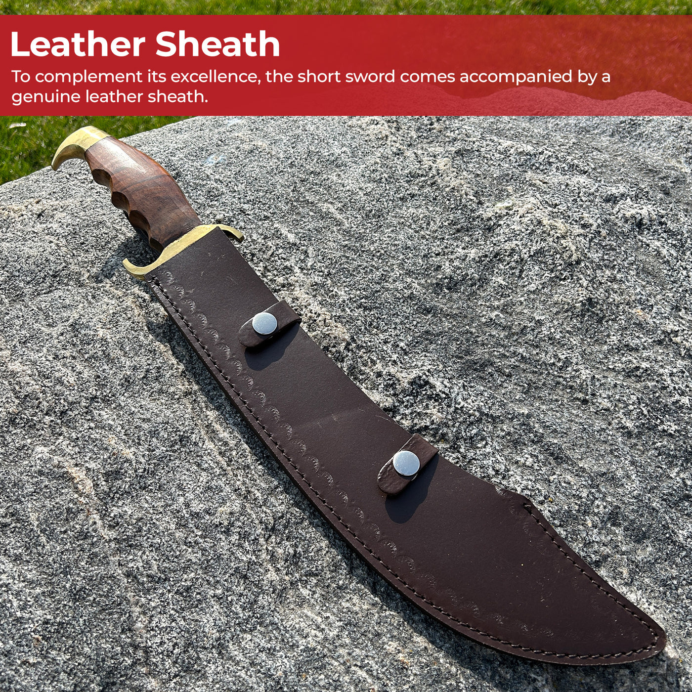 Persian Warrior Arabian Short Scimitar Sword With Leather Sheath ...