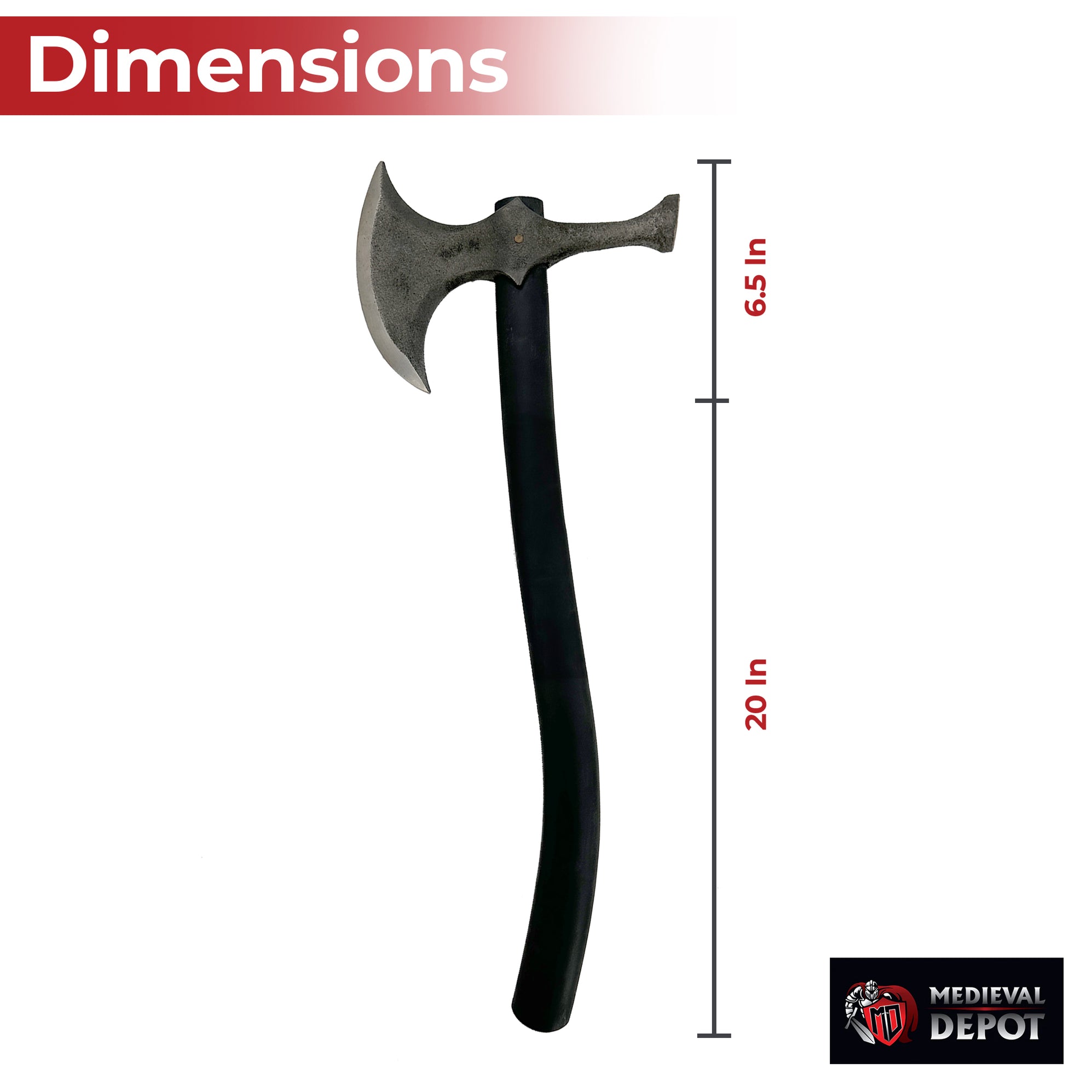 Rustic Barbarian Hammerhead Battle Axe — Medieval Depot