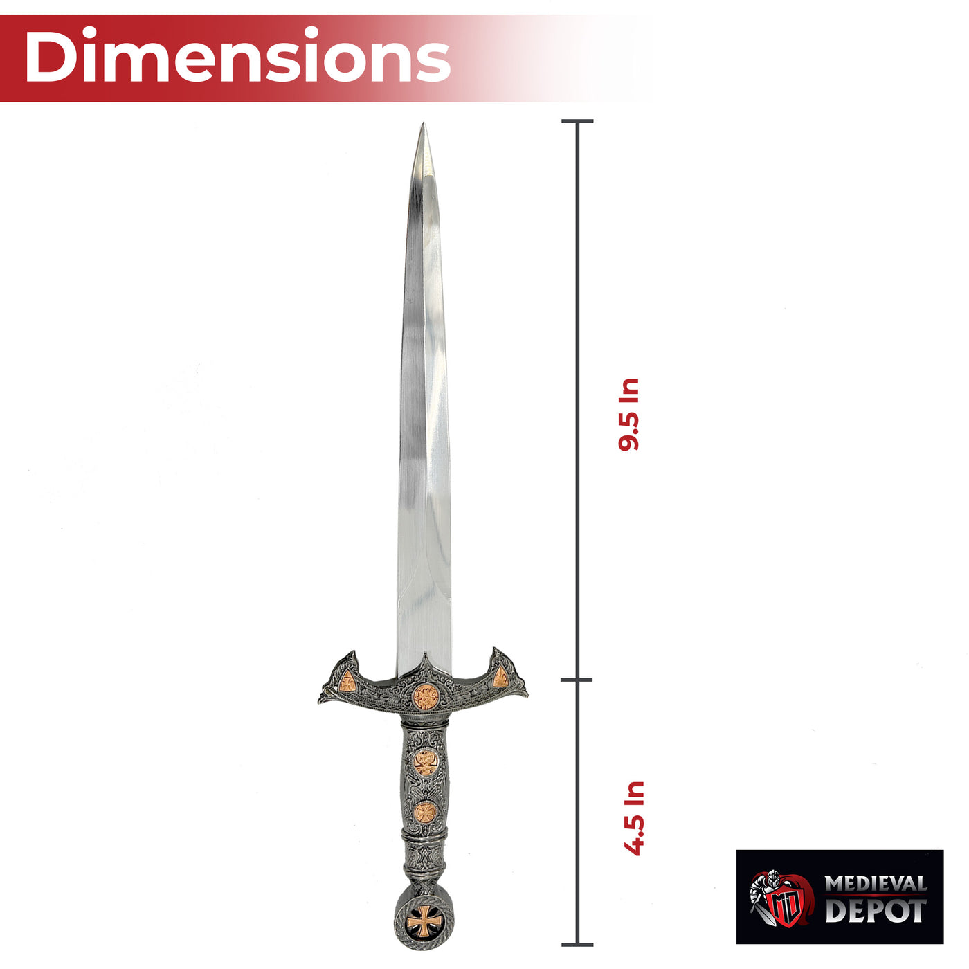 Sacred Crusade Templar Honor Dagger — Medieval Depot