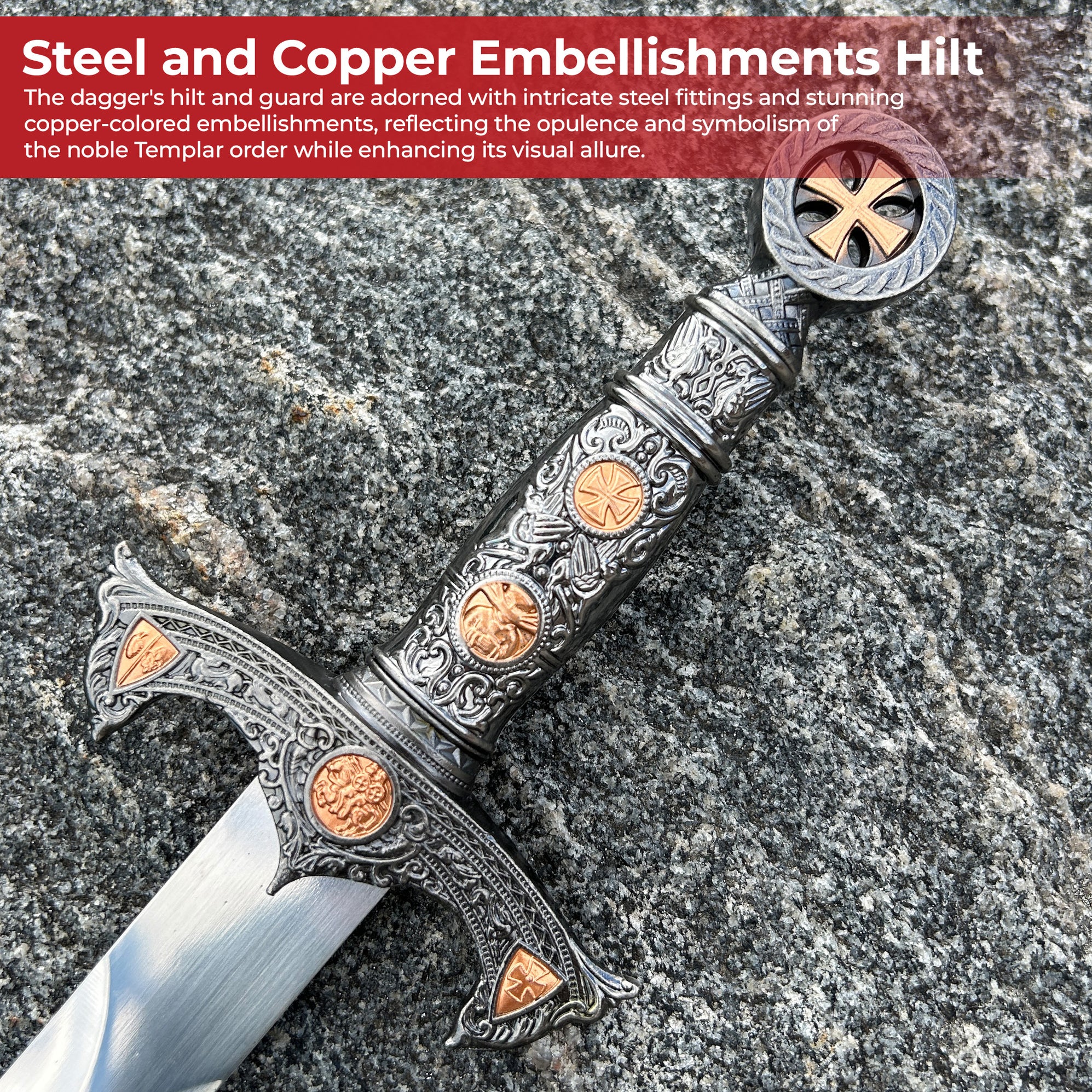 Sacred Crusade Templar Honor Dagger — Medieval Depot