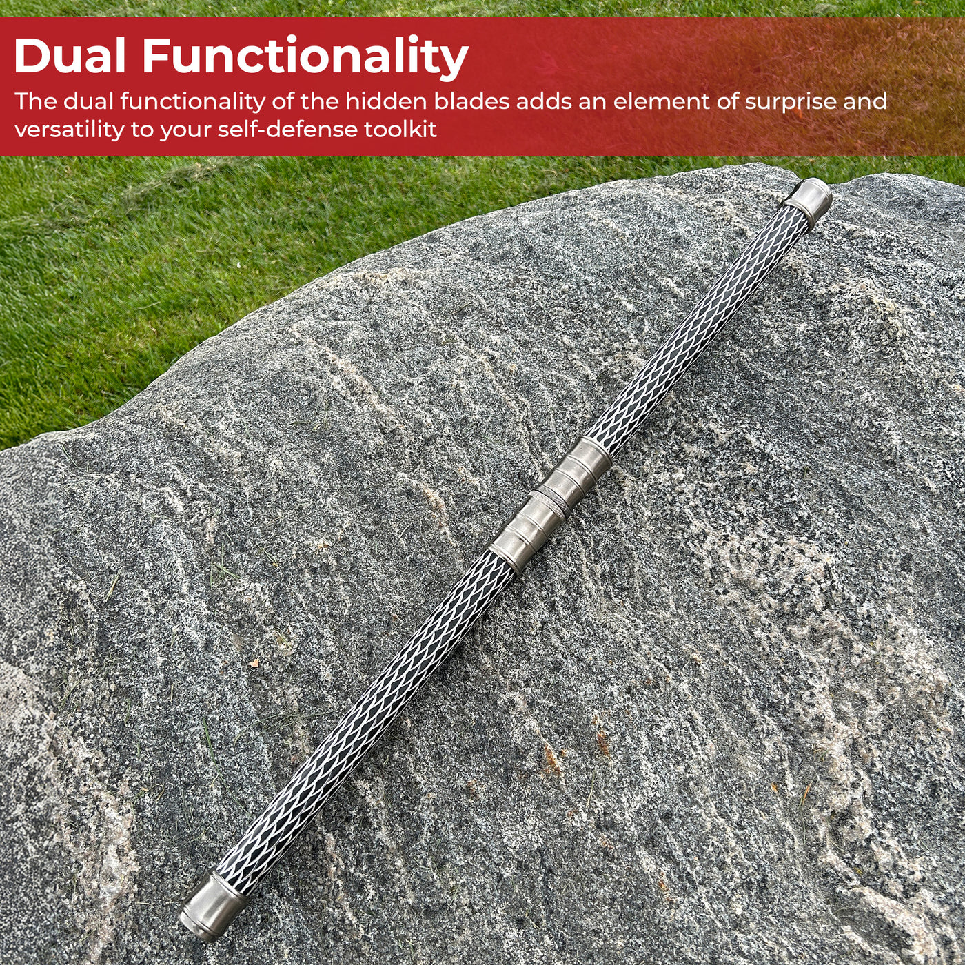 Shadow Sentinel Hidden Double Bladed Baton — Medieval Depot