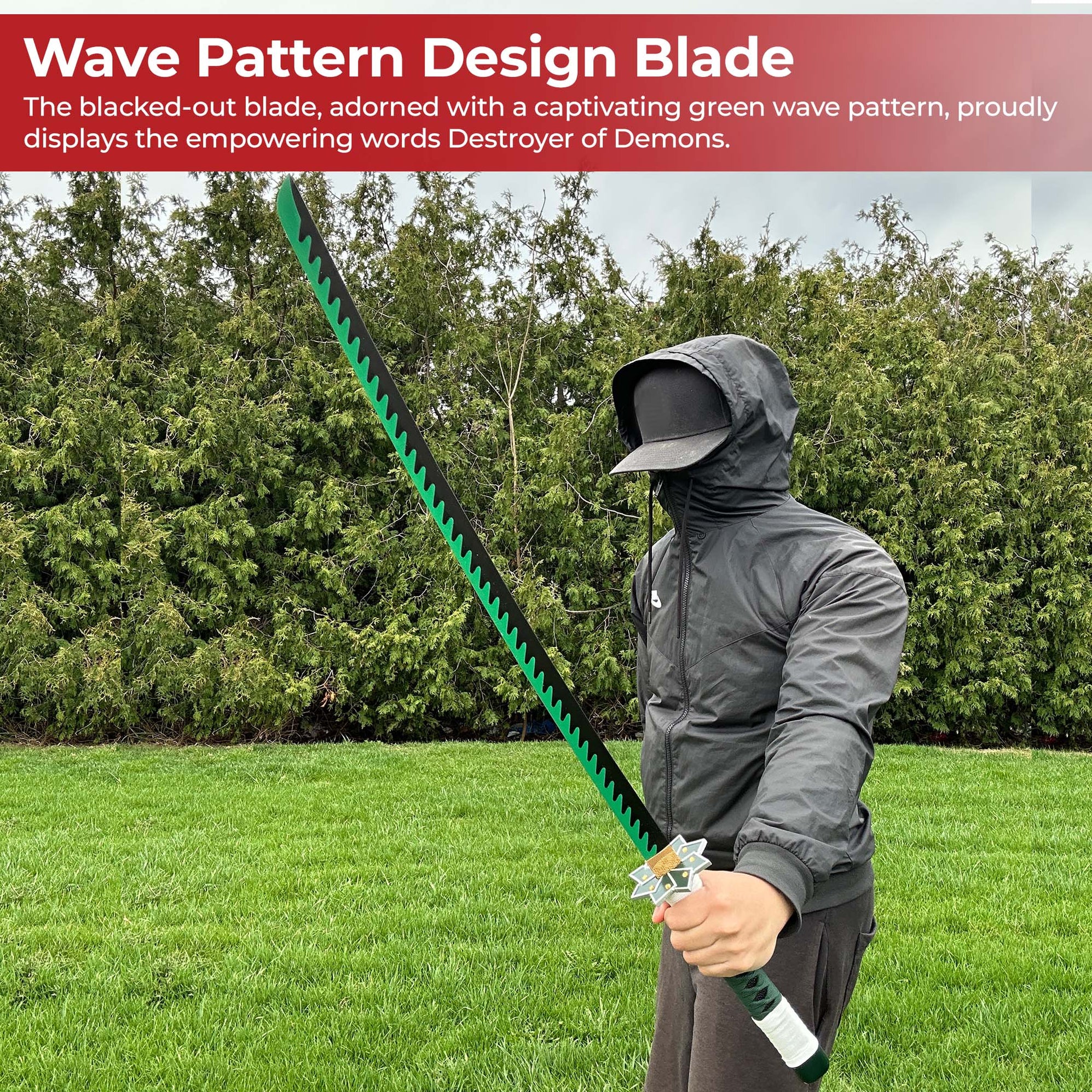 Sanemi Shinazugawa Demon Slayer Replica Wind Hashira Nichirin Katana S ...