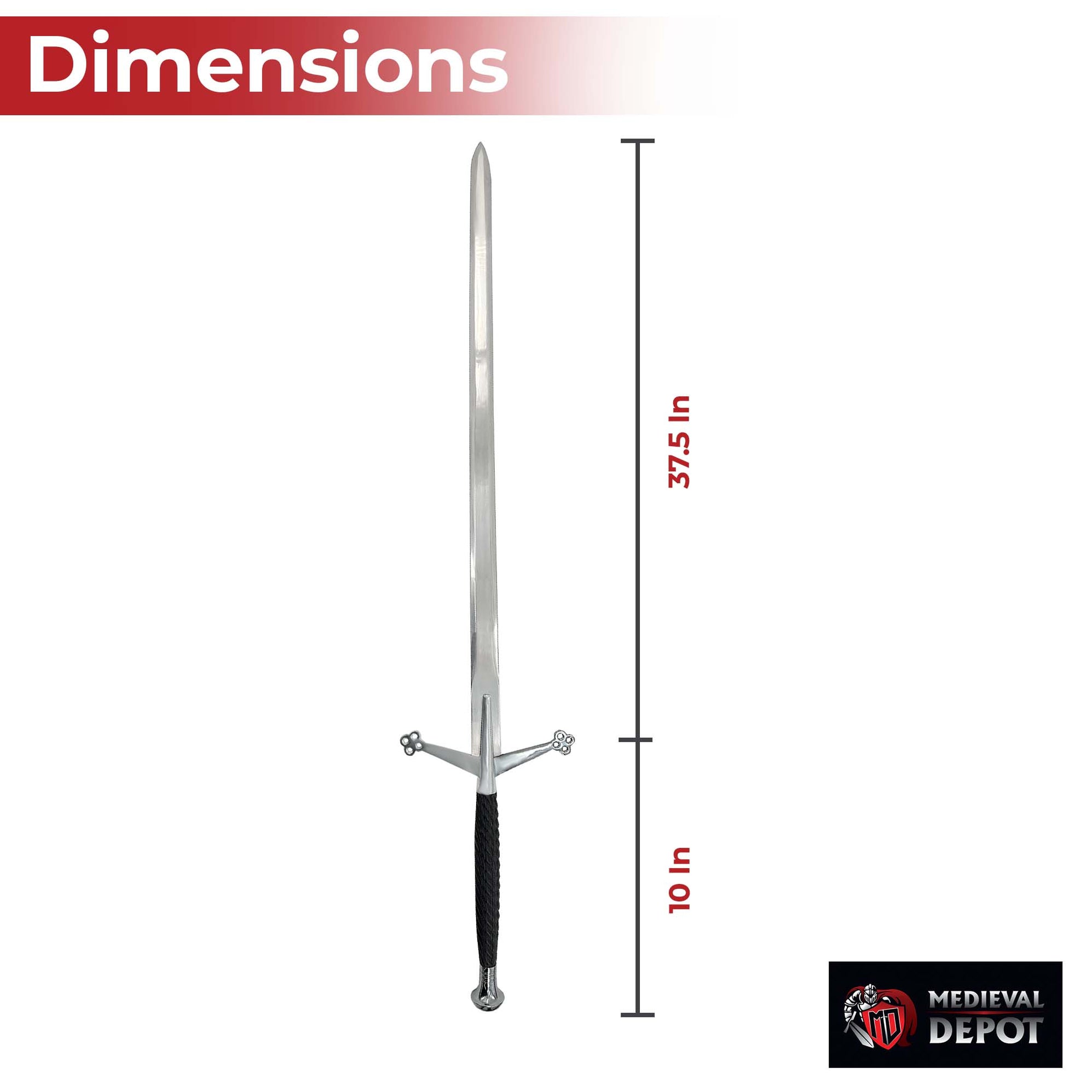 Scottish Highlands Clansman Great Claymore Sword with Leather Sheath ...