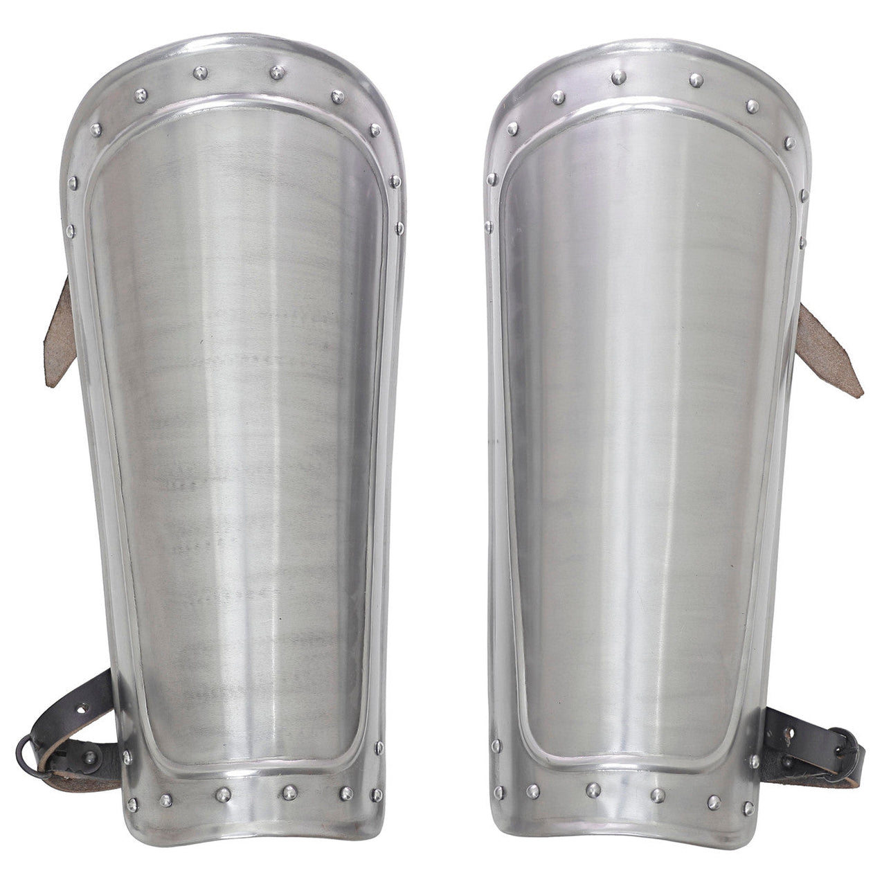 Sleek in Steel Medieval Greaves Leg Armor — Medieval Depot