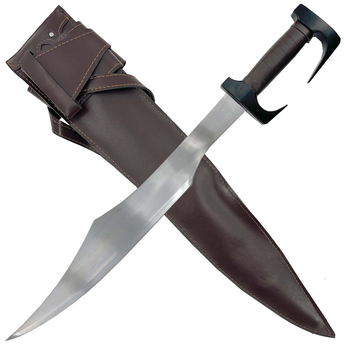 Spartan Legendary Sword with Leather Sheath and Metal Guard — Medieval ...