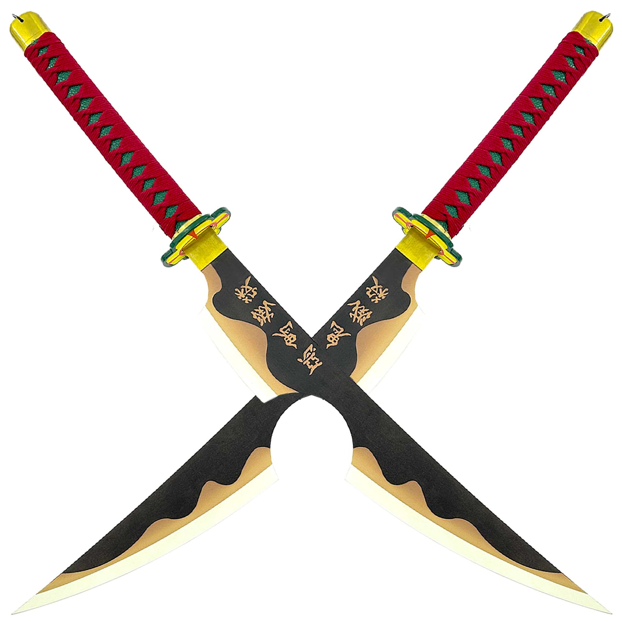 Tengen Uzui Demon Slayer Sound Hashira Duel Wield Sword Set — Medieval ...