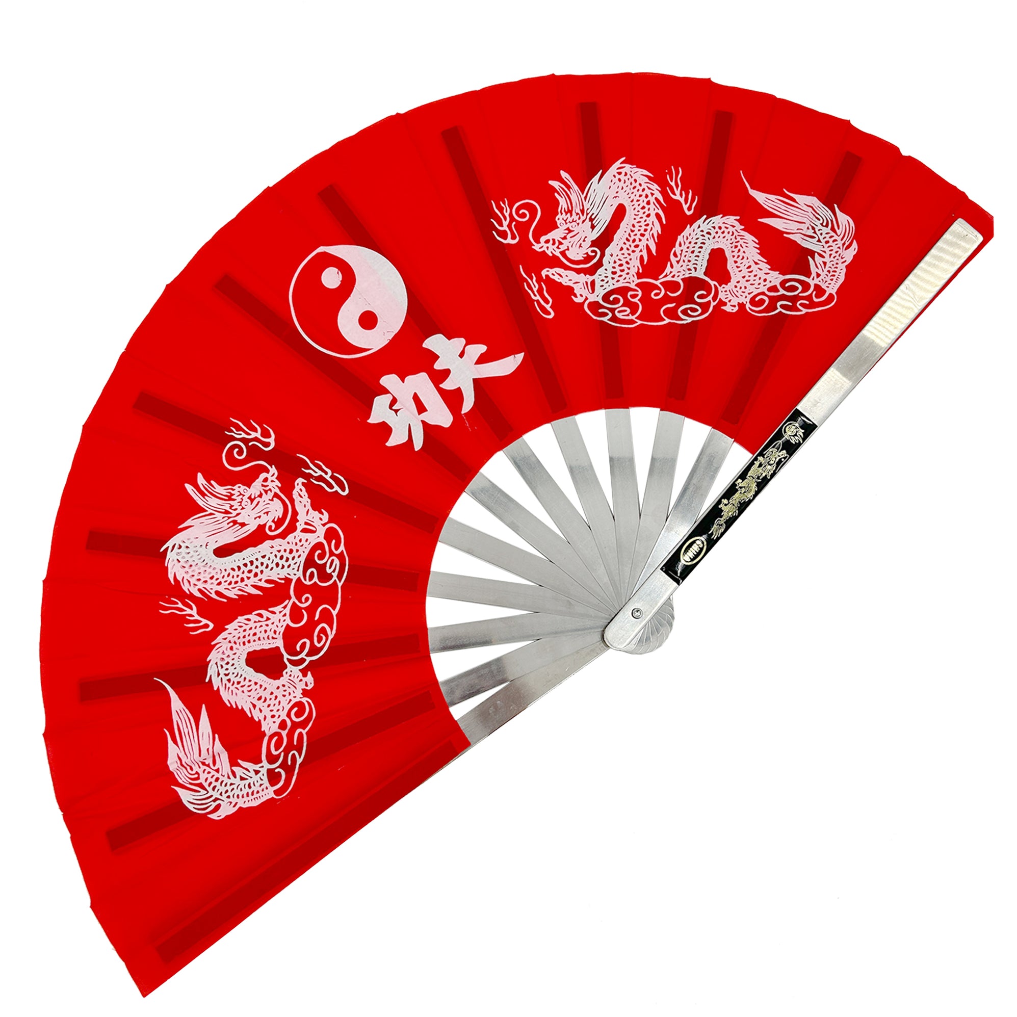 Tessen-Jutsu Iron Fan Weapon Dragon Red — Medieval Depot