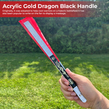 Tessen-Jutsu Iron Fan Weapon Dragon Red — Medieval Depot