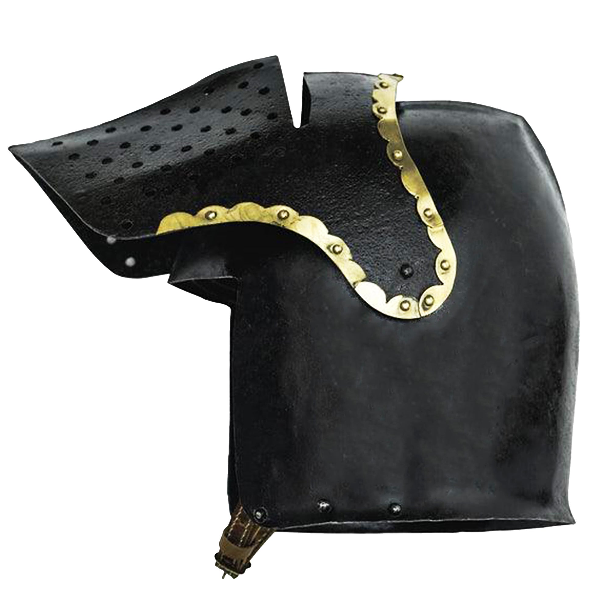 The Cursed Black Knight Functional Medieval Helmet Armor — Medieval Depot