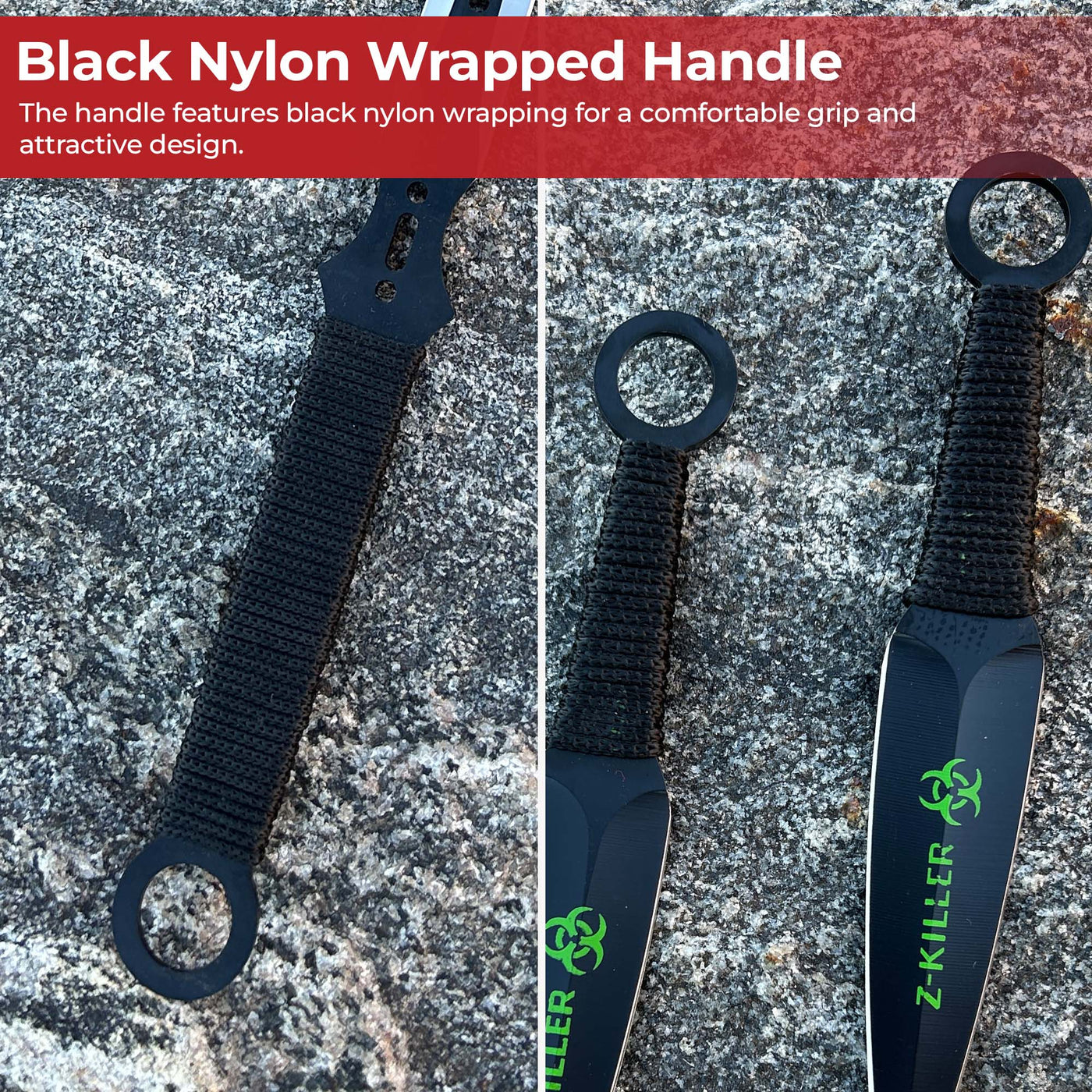 Three Piece Ninja Sword Throwing Knife Set — Medieval Depot