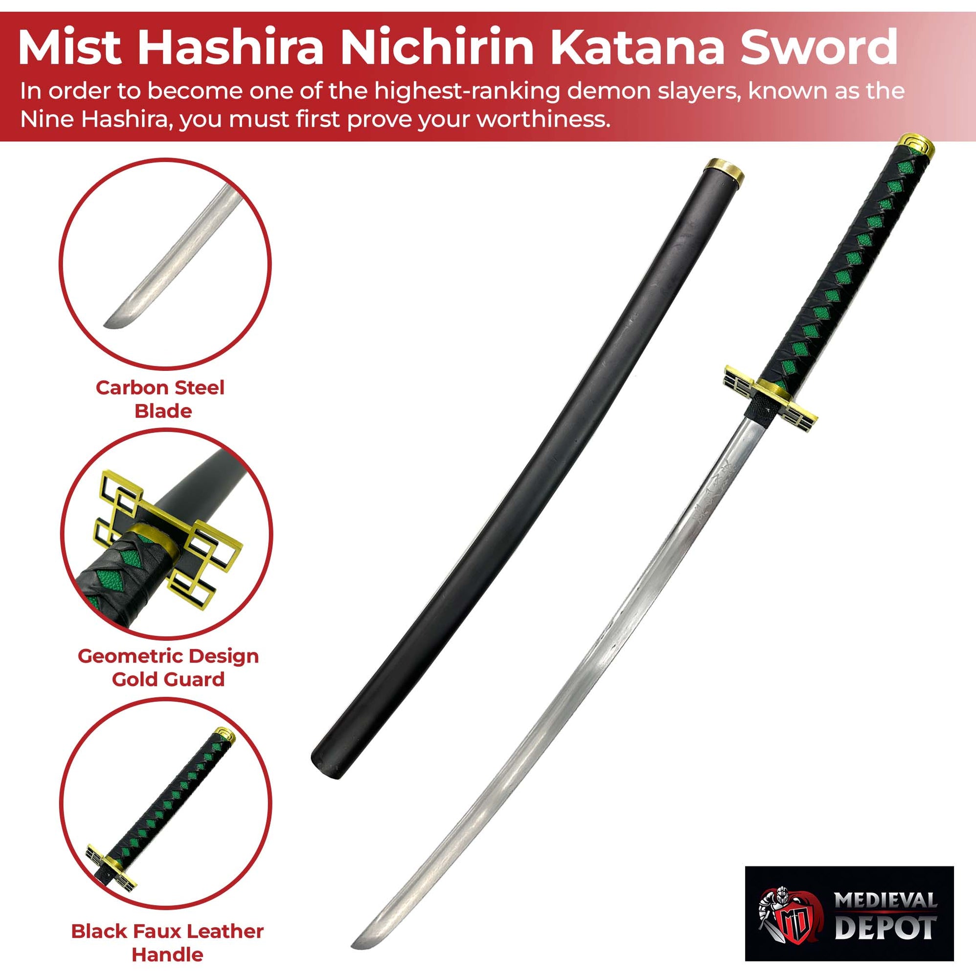 Muichiro Tokito Demon Slayer Replica Mist Hashira Nichirin Katana Swor ...