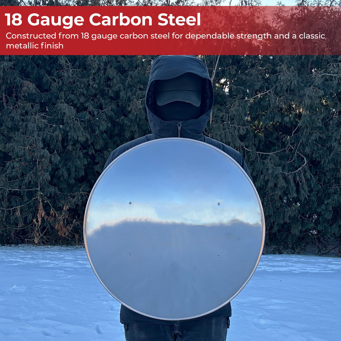 The Conquistador Blank Carbon Steel Round Shield — Medieval Depot